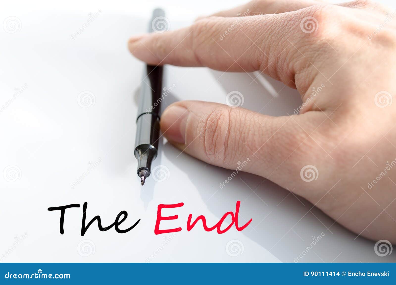 The end text concept stock photo. Image of finish, choice - 90111414
