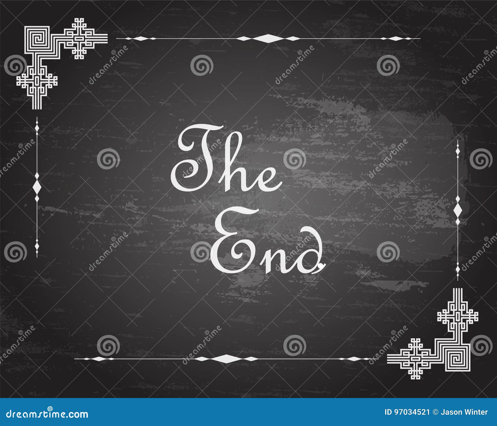 The End stock vector. Illustration of deco, credit, video - 97034521