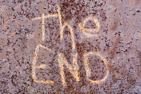 The End Text on Grunge Background Stock Photo - Image of time, sign ...
