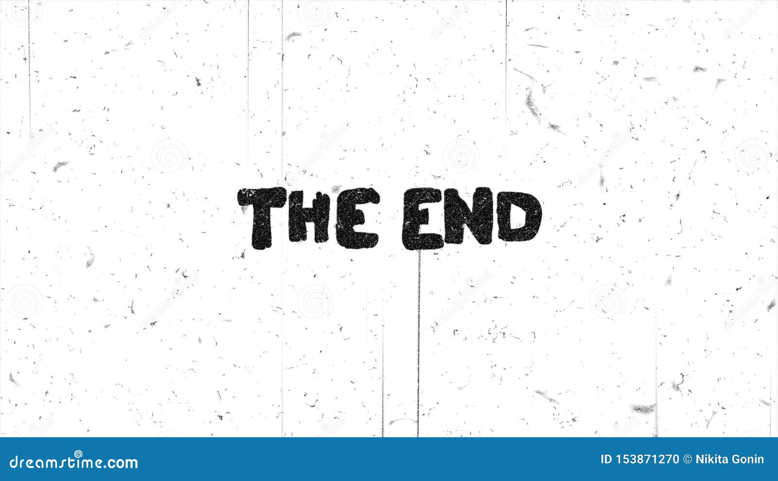 The End Text Grunge Graphic Stock Illustration - Illustration of text ...