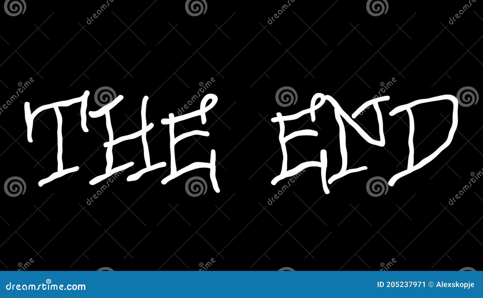 The End Text Hand Drawn Animation Stock Video - Video of drawing, show ...