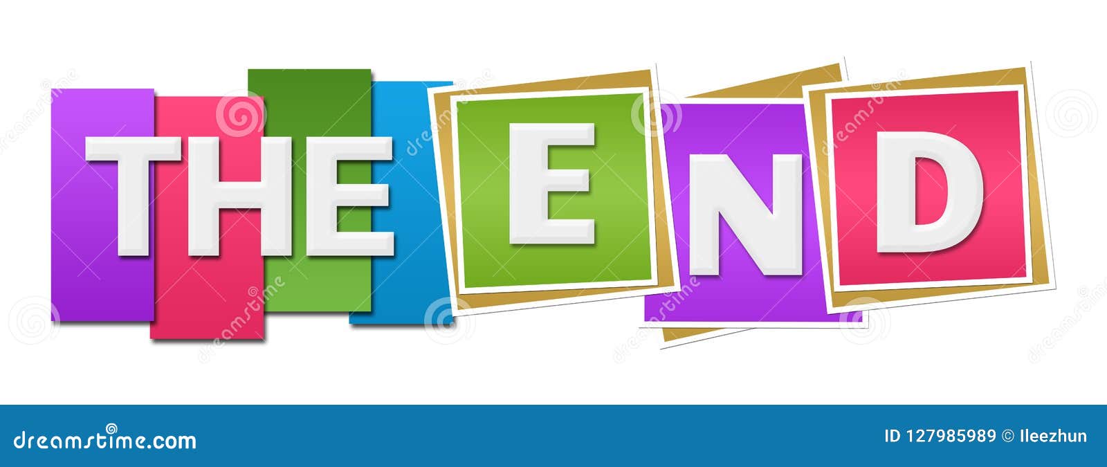 The End Colorful Squares Stripes Horizontal Stock Illustration ... The End Colorful Squares Stripes Horizontal Stock Illustration ...