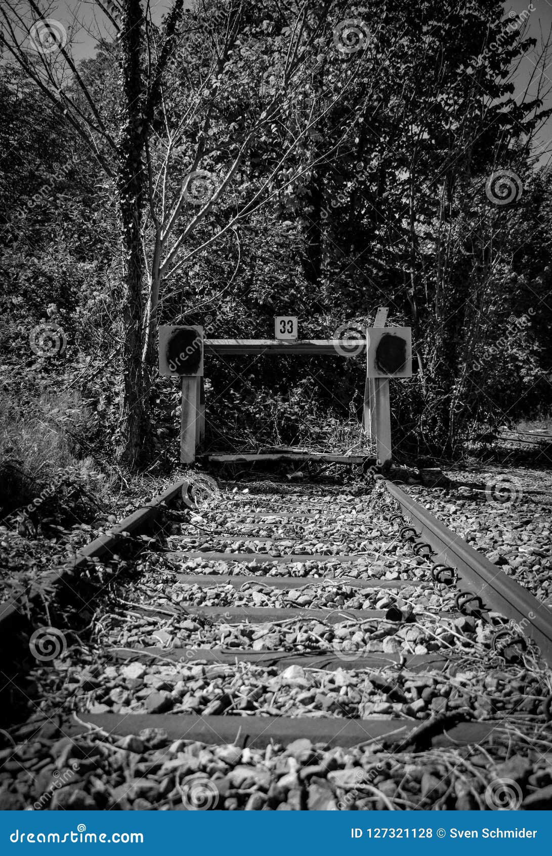 End of track stock photo. Image of rails, station, exploration - 127321128