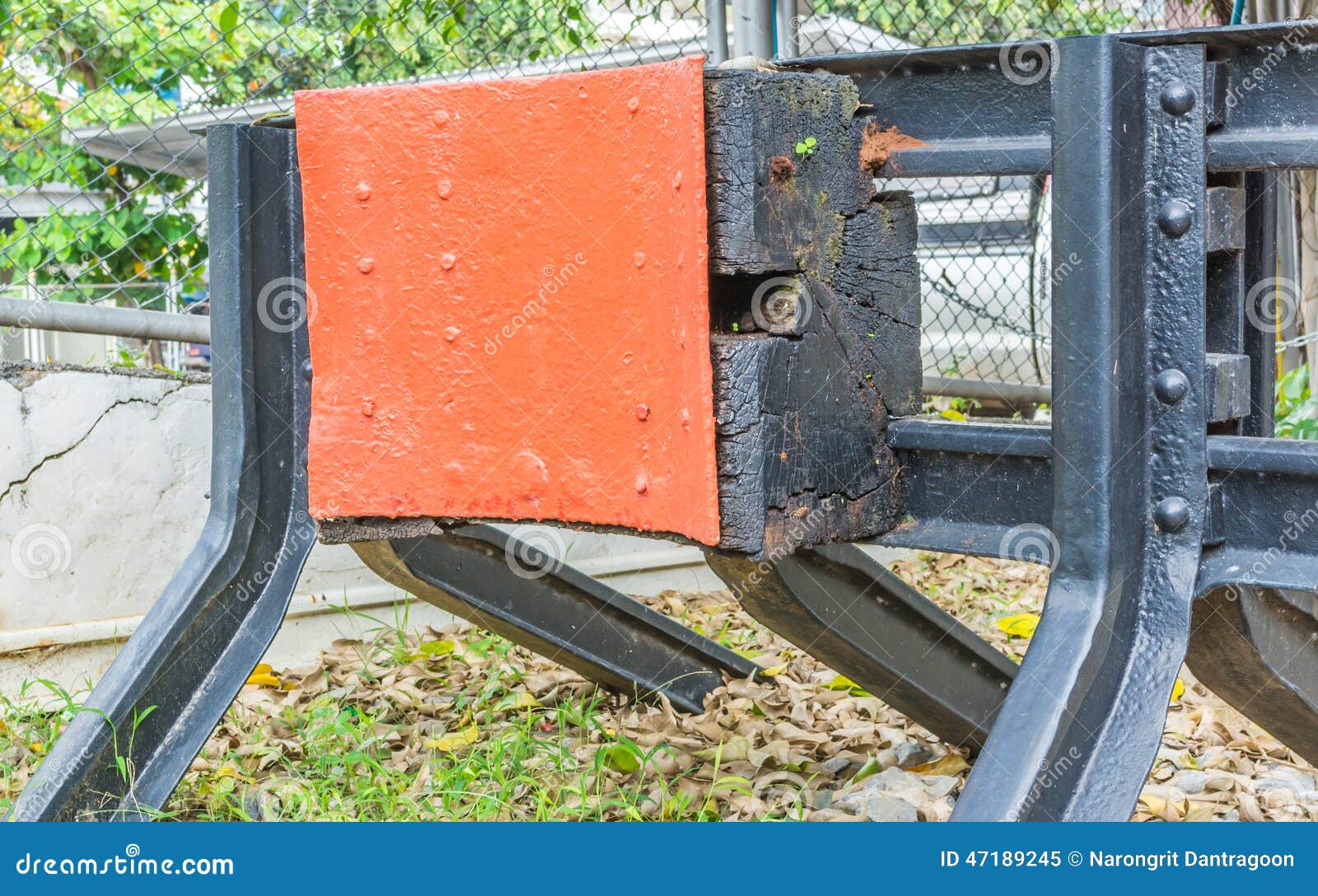 End of Track with a Train Railway Stock Image - Image of business ...