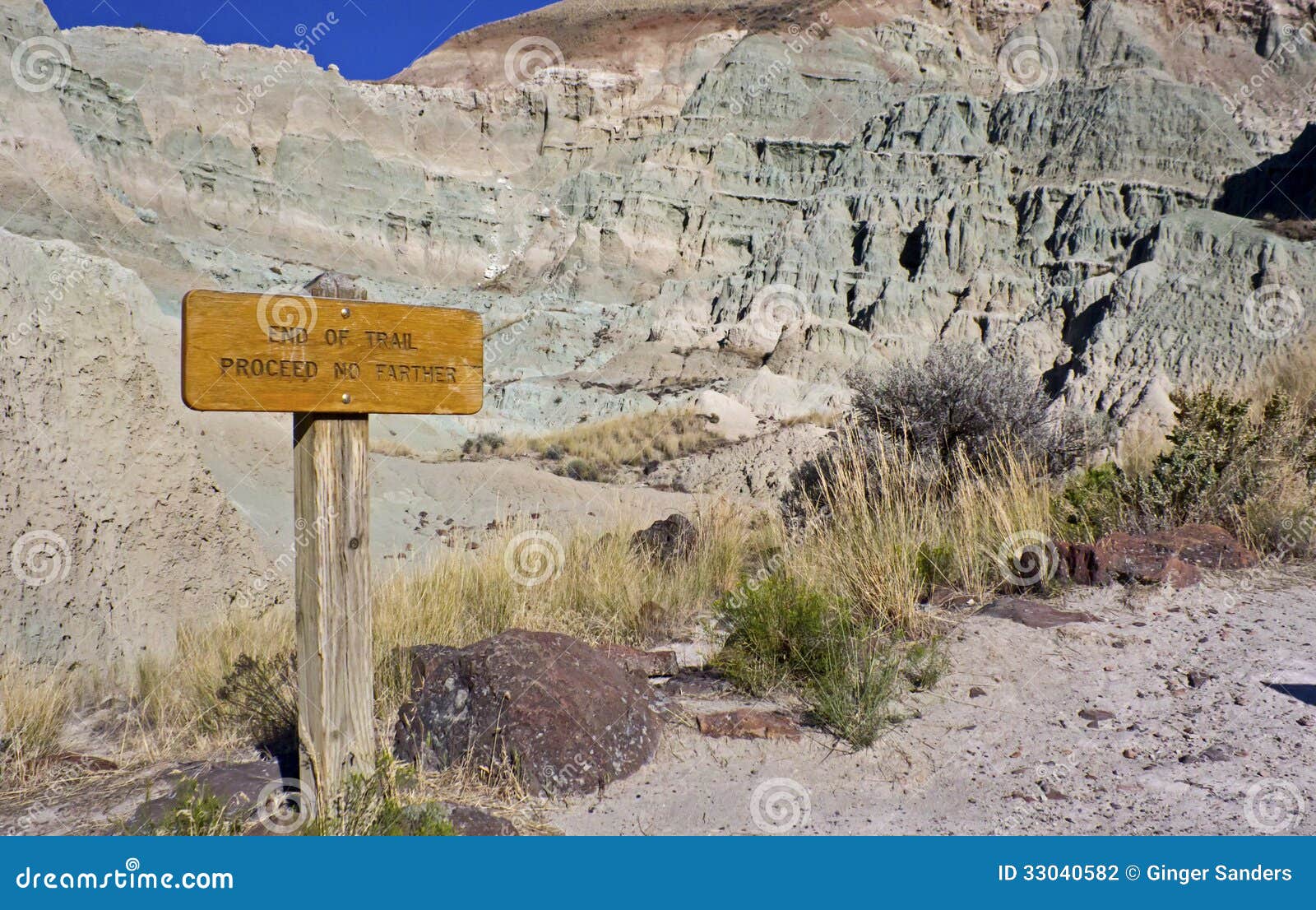 End of Trail Sign Blue Basin Oregon Stock Photo - Image of people ...