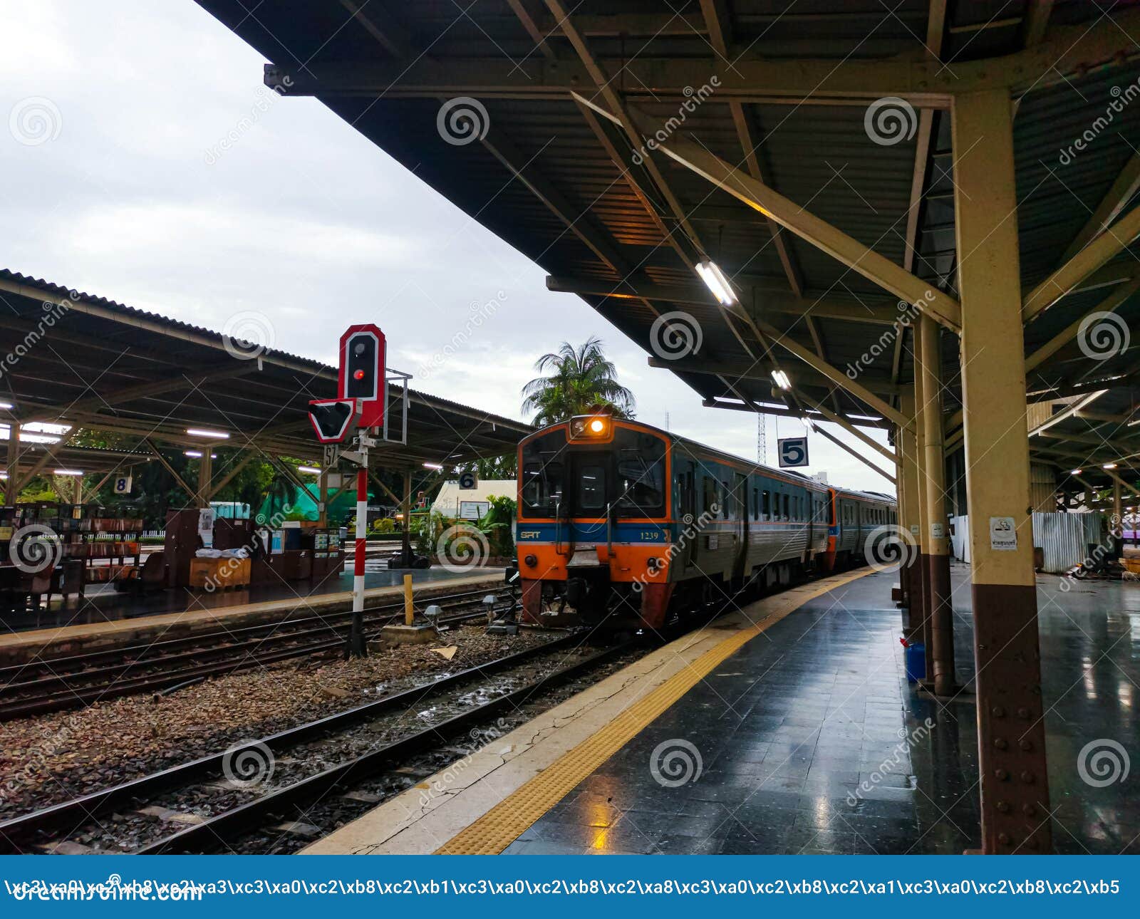 End of the train station editorial stock image. Image of platform ...