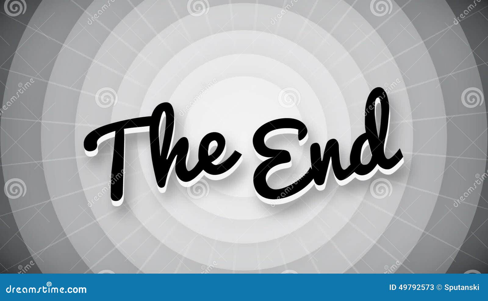 The End Typography Old Movie Animation Title Screen Stock Video - Video ...