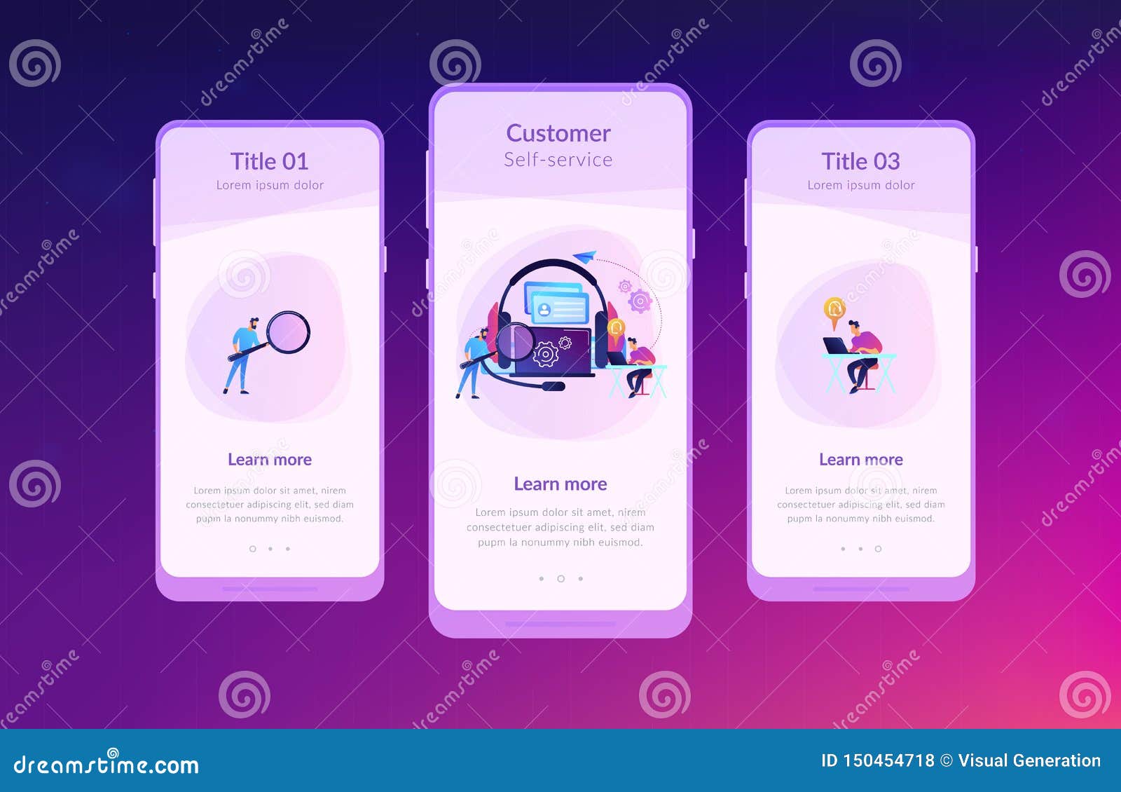 Customer Self-service App Interface Template. Stock Vector ...
