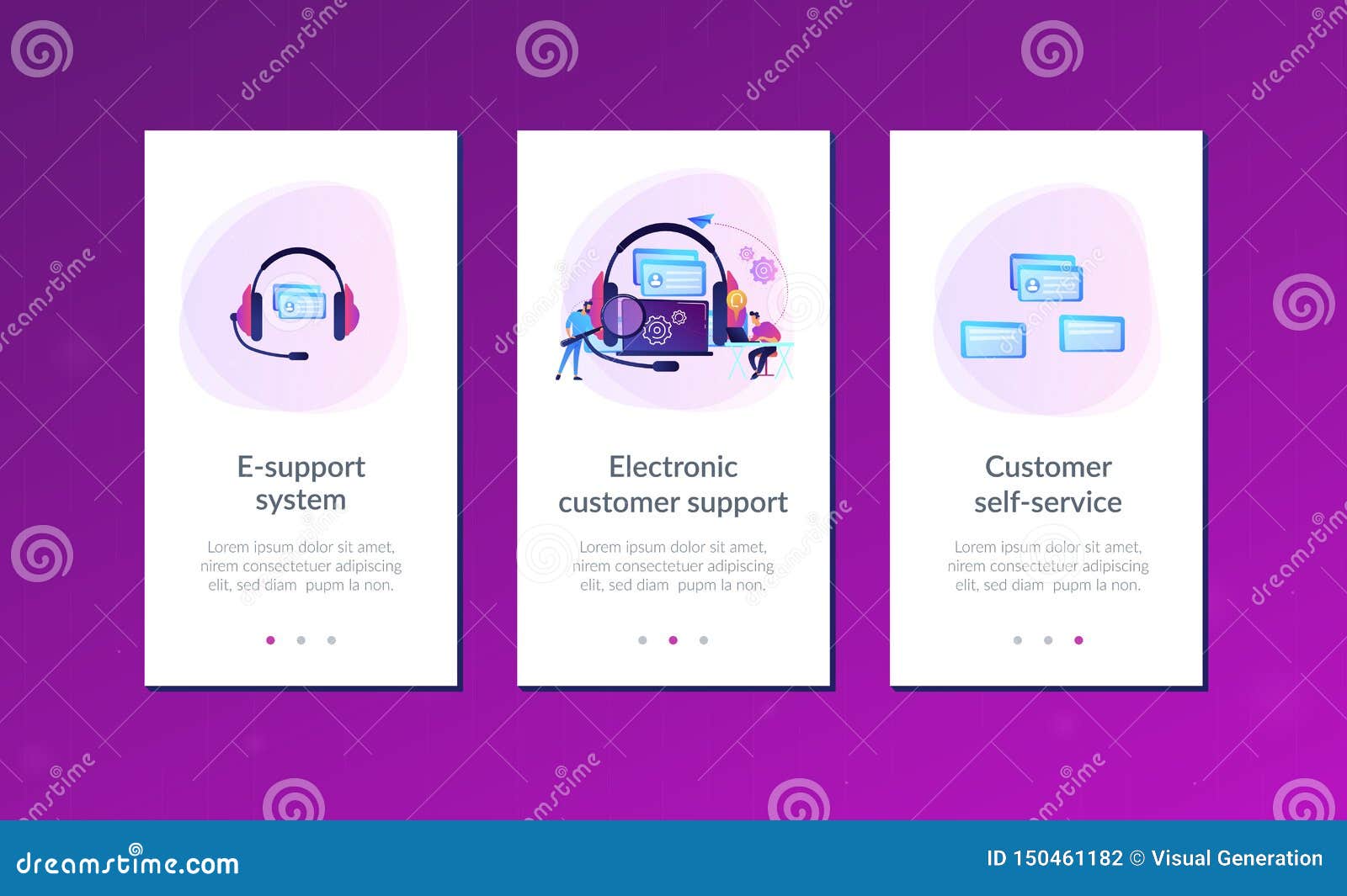 Customer Self-service App Interface Template. Stock Vector ...
