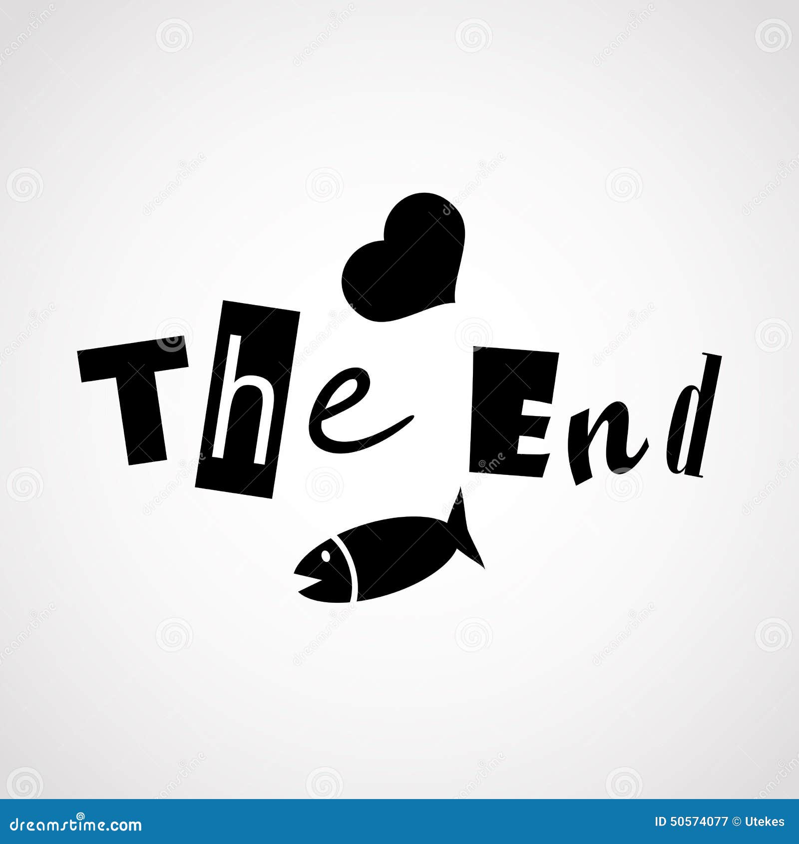 The end. stock vector. Illustration of retro, filmmaker - 50574077
