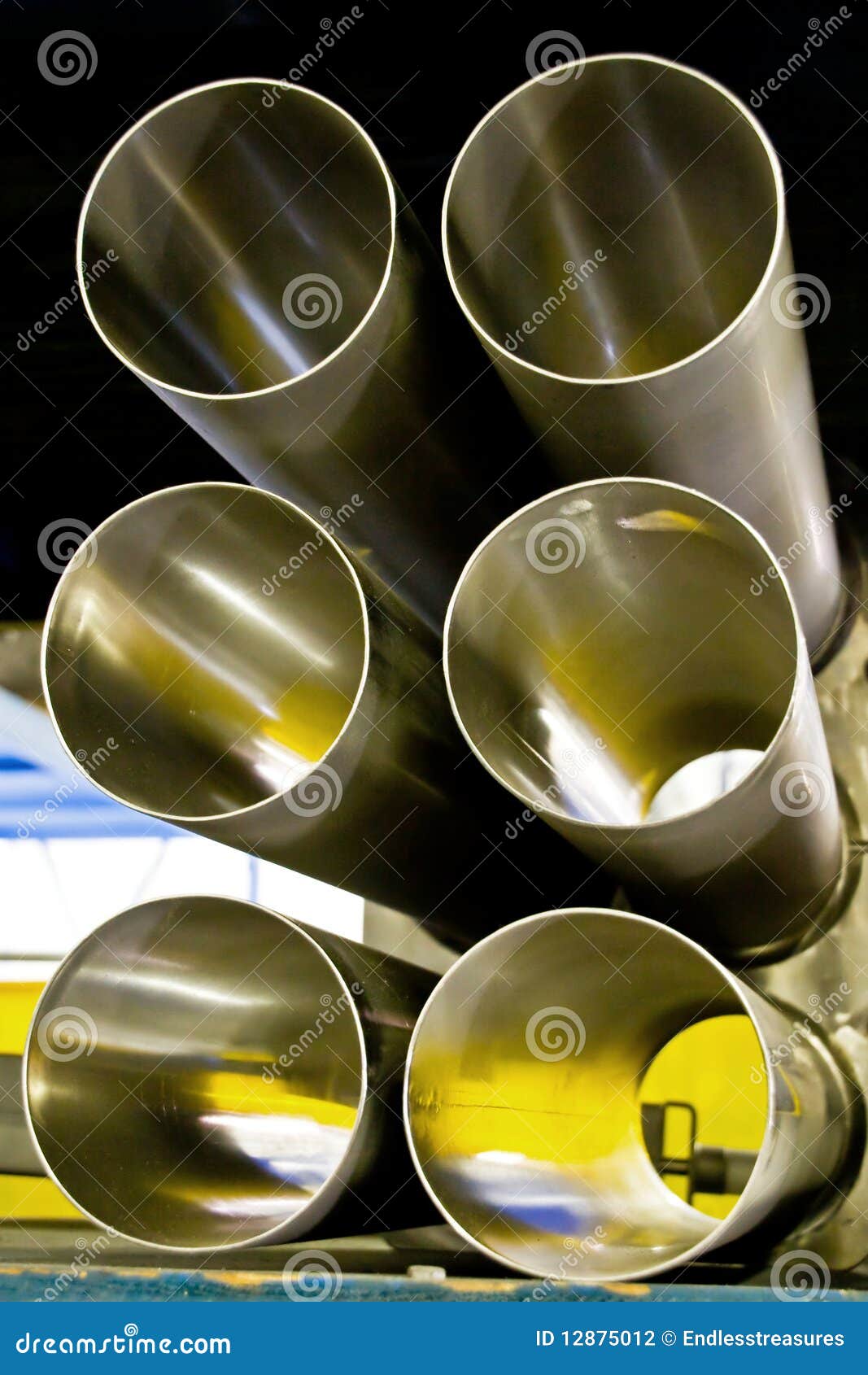 End View Metal Pipes stock photo. Image of silver, objects - 12875012