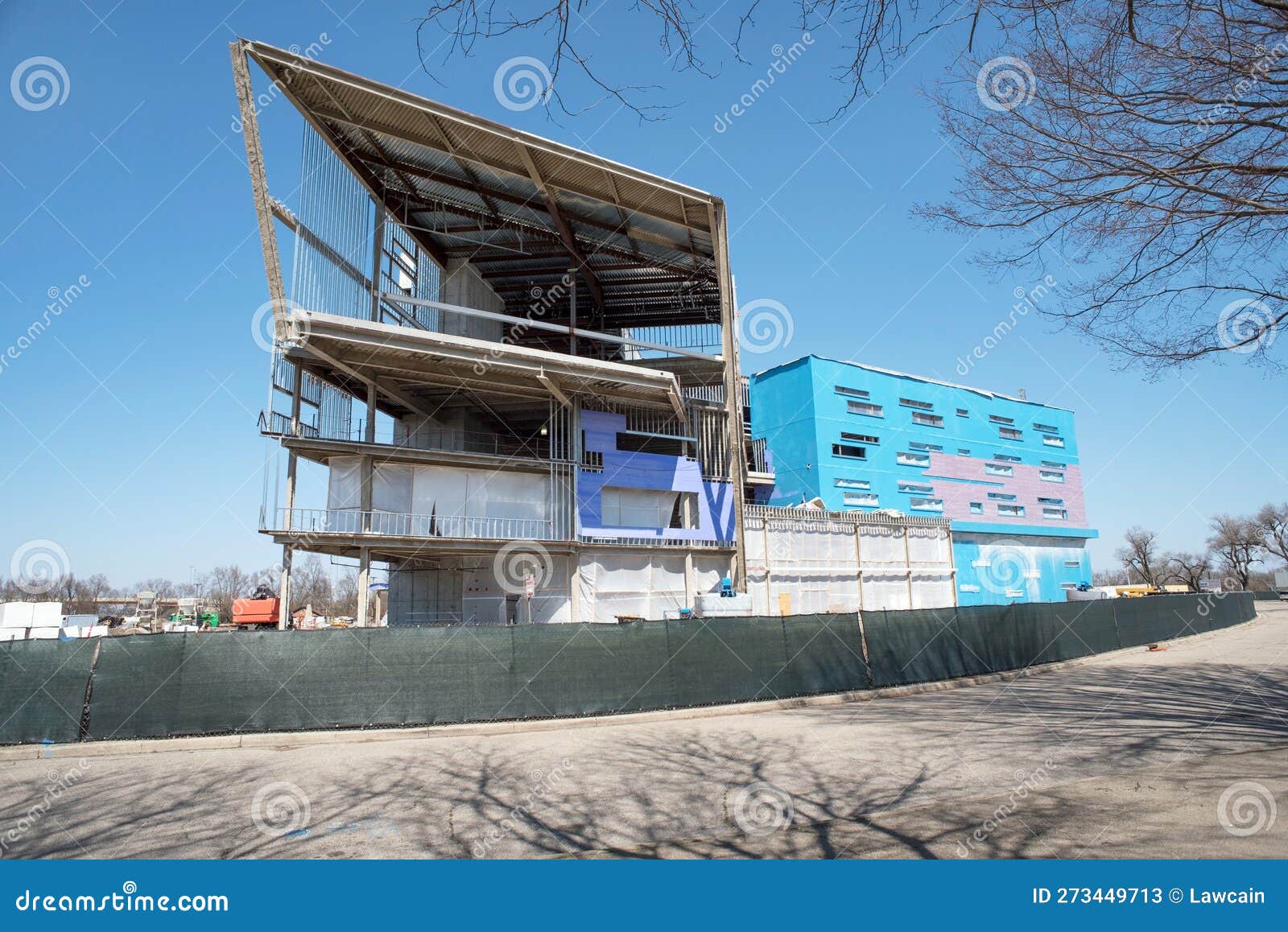 End View of New Building Construction Editorial Stock Photo - Image of ...