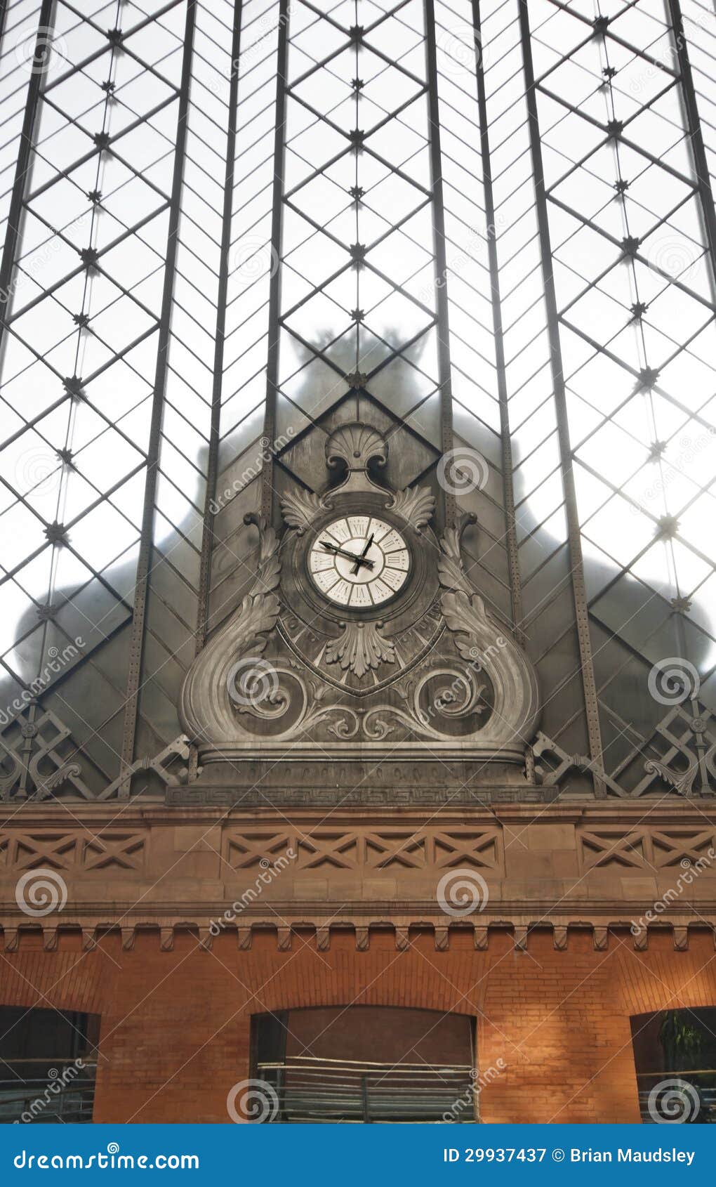 Clock in Atocha Station Madrid Stock Image - Image of urban, station ...