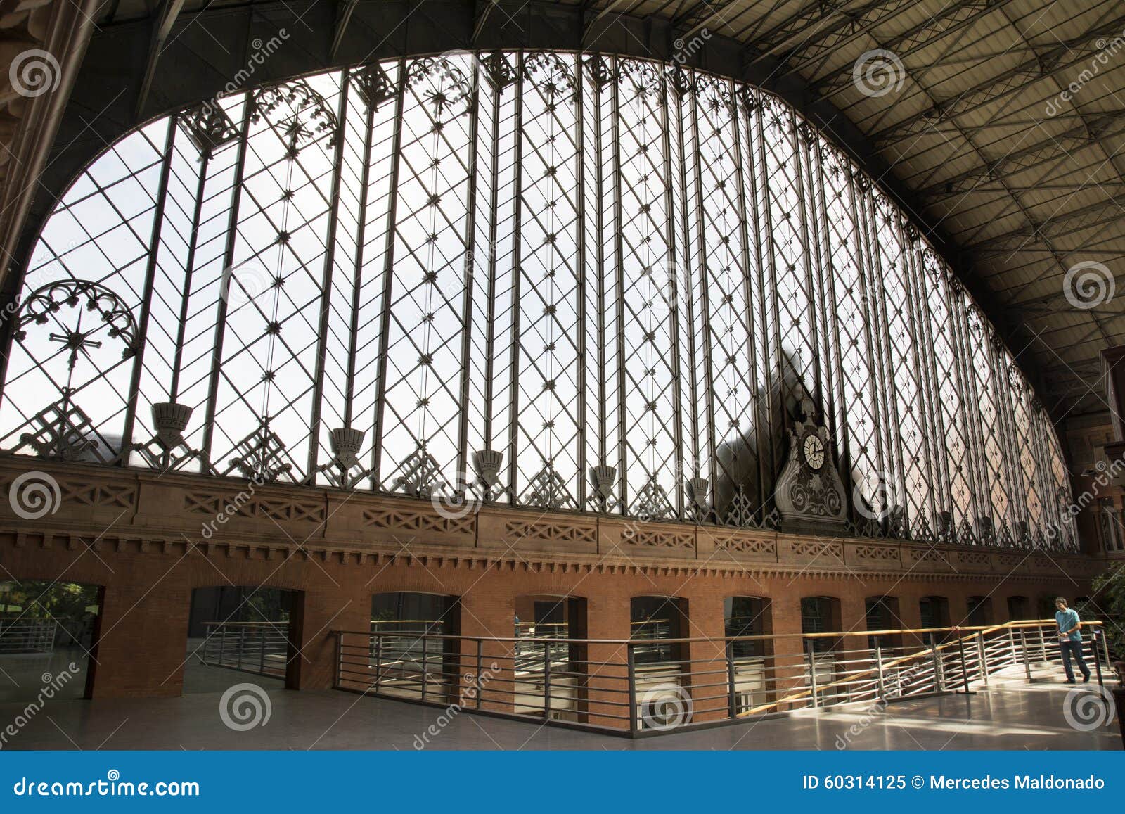 End Wall and Clock of Atocha Station Madrid Editorial Image - Image of ...