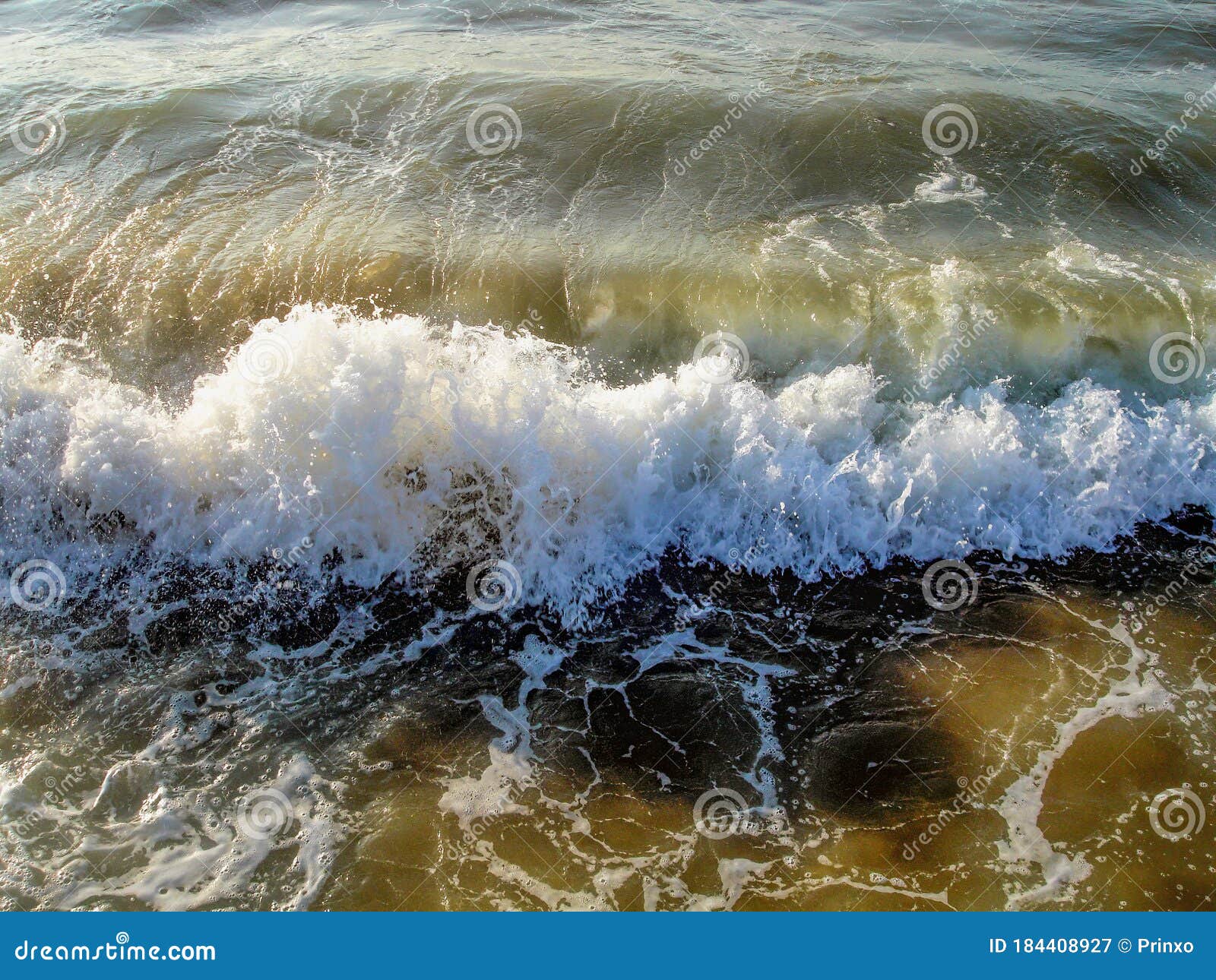 The end of the wave stock image. Image of summer, sunset - 184408927