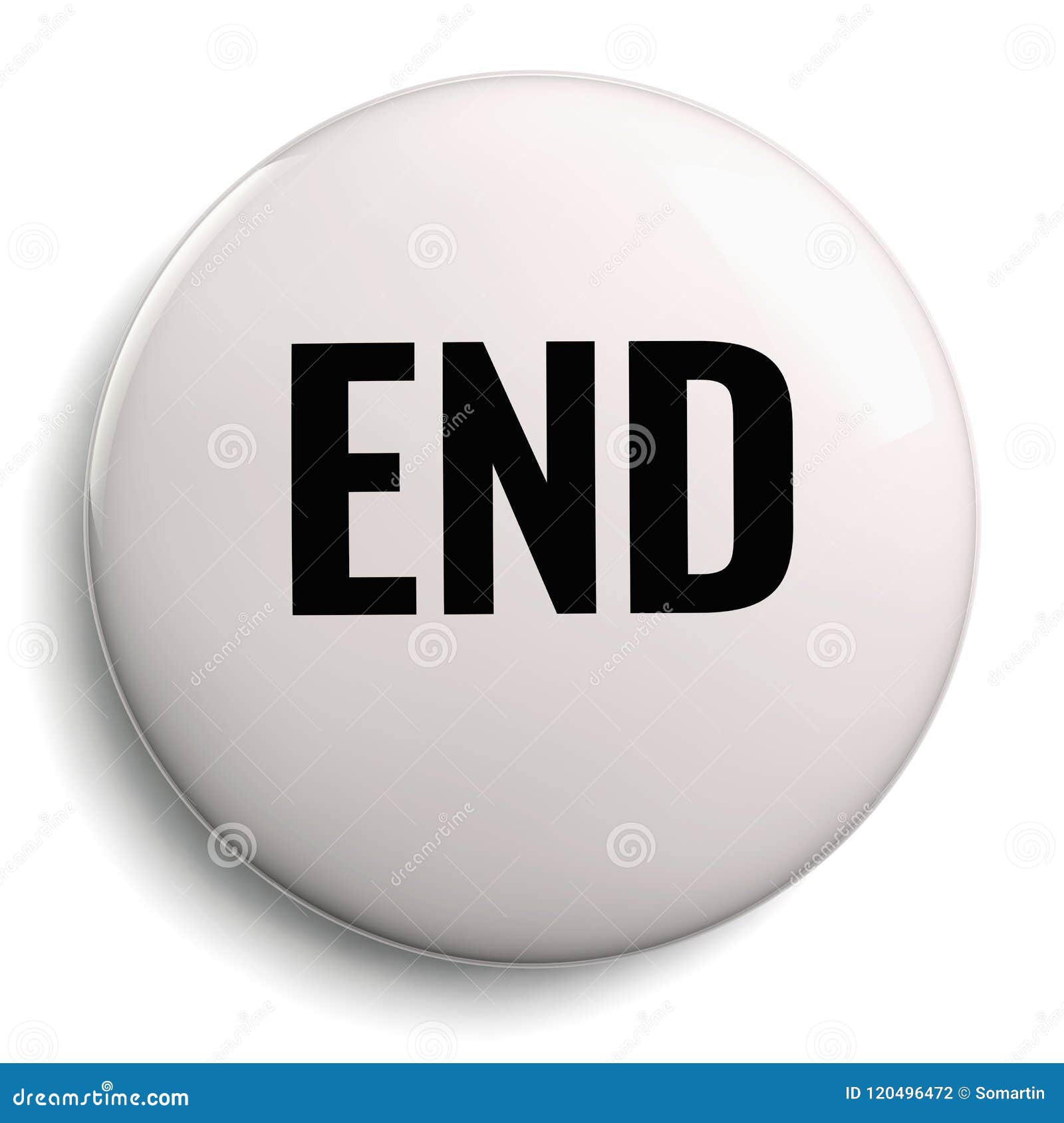 End White Round Symbol Isolated Stock Illustration - Illustration of ...