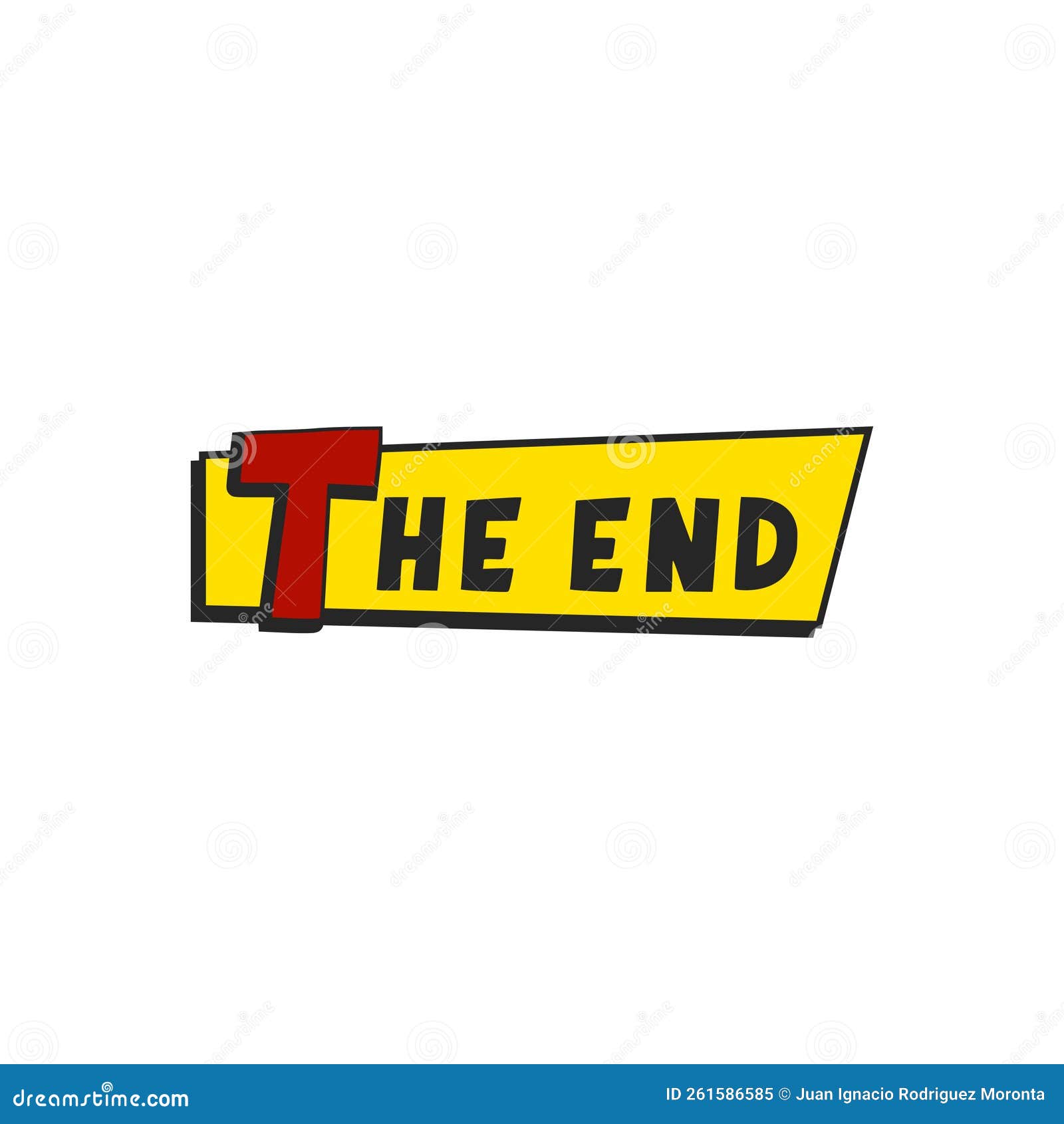 The End Words Comic Style, Text Frame with Retro Typography Stock ...