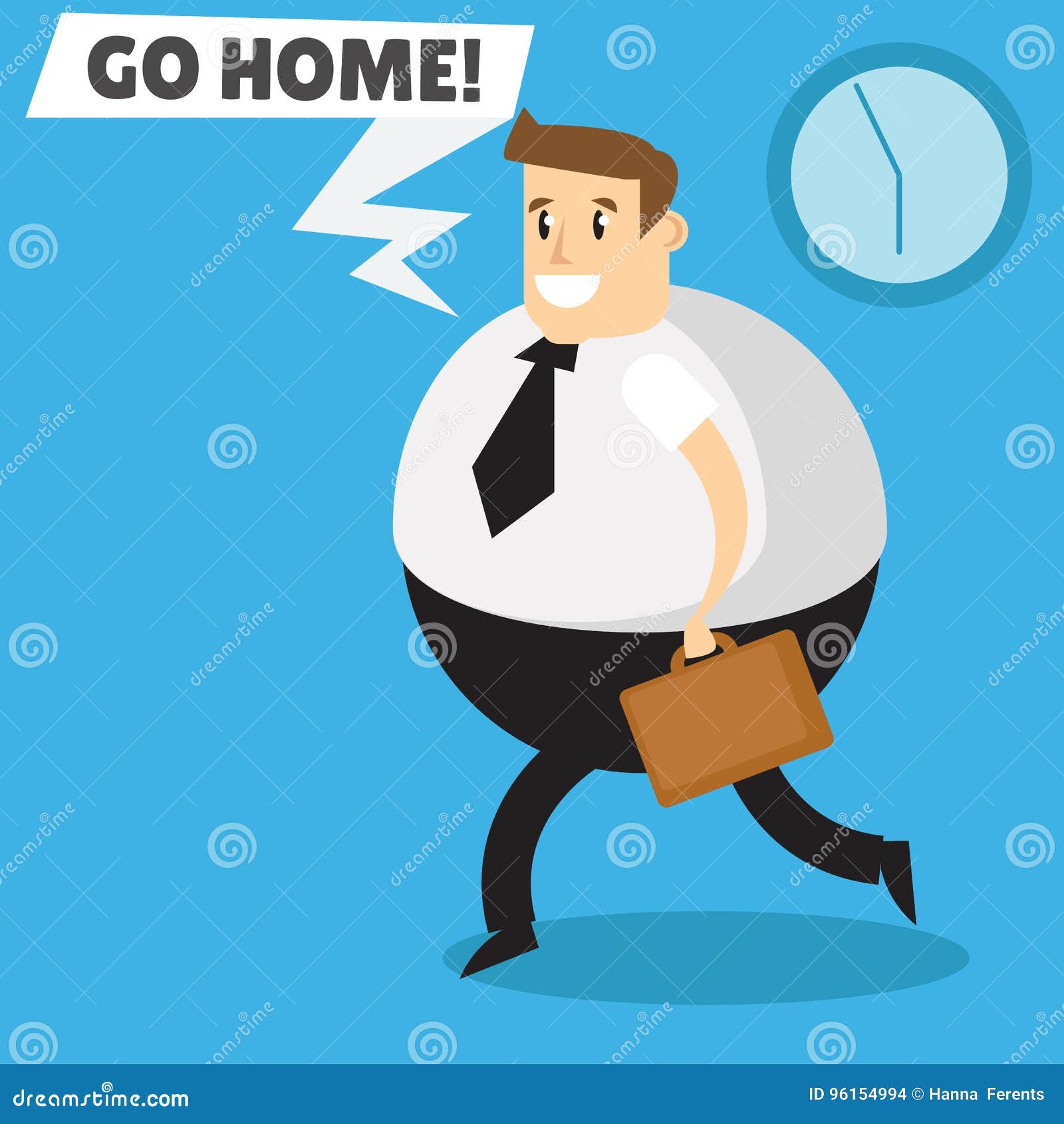 The end of the working day stock vector. Illustration of list - 96154994