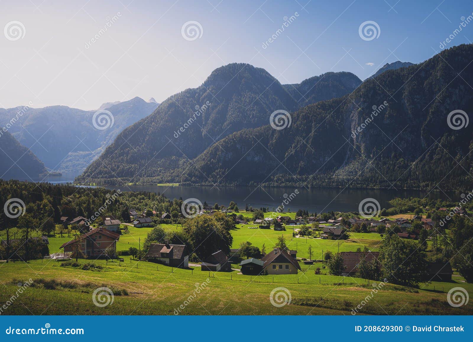 View at the Lake Traun in Traunkirchen Austria Stock Photo - Image of ...