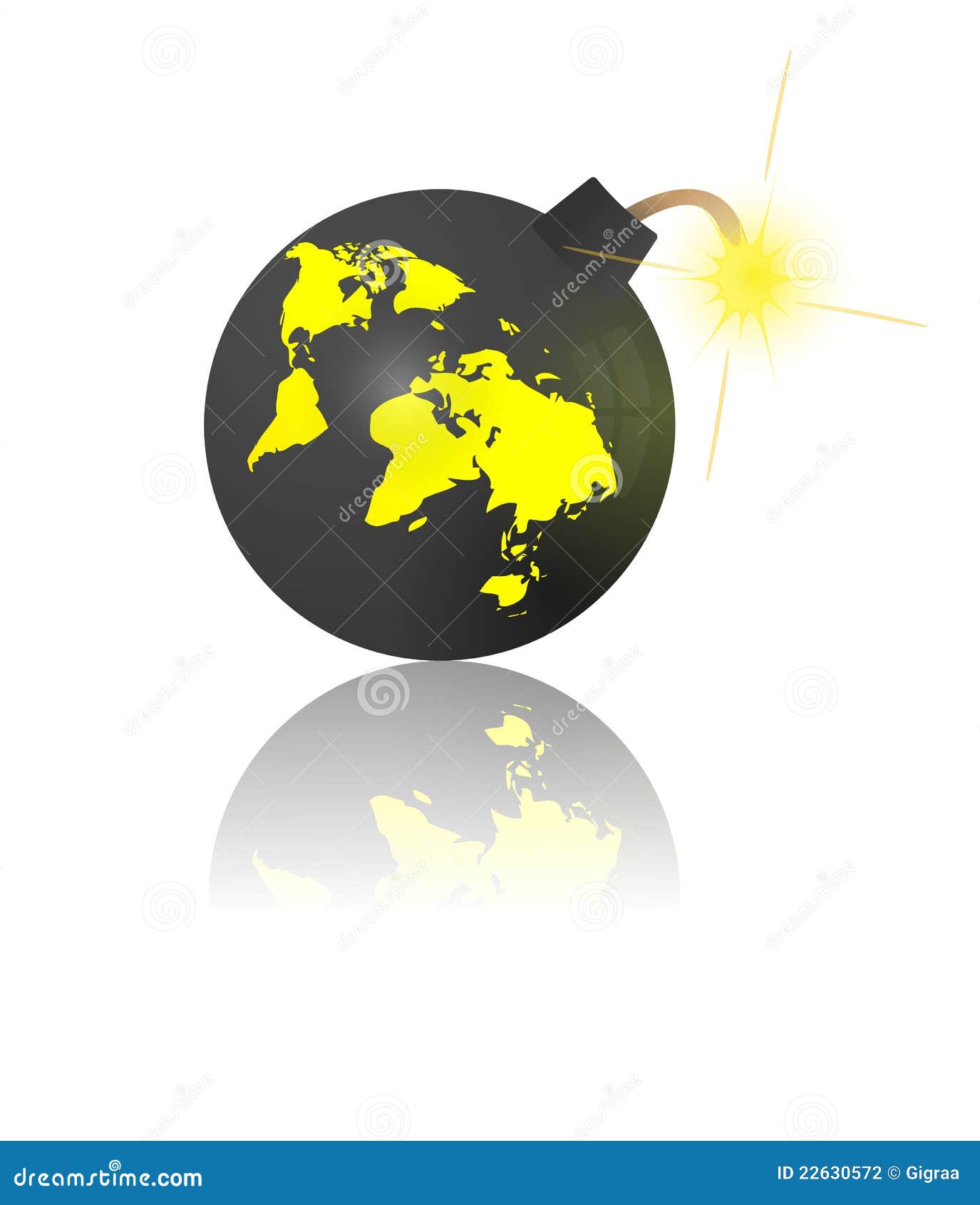 Bomb With Earth Texture. Stock Image | CartoonDealer.com #49547083
