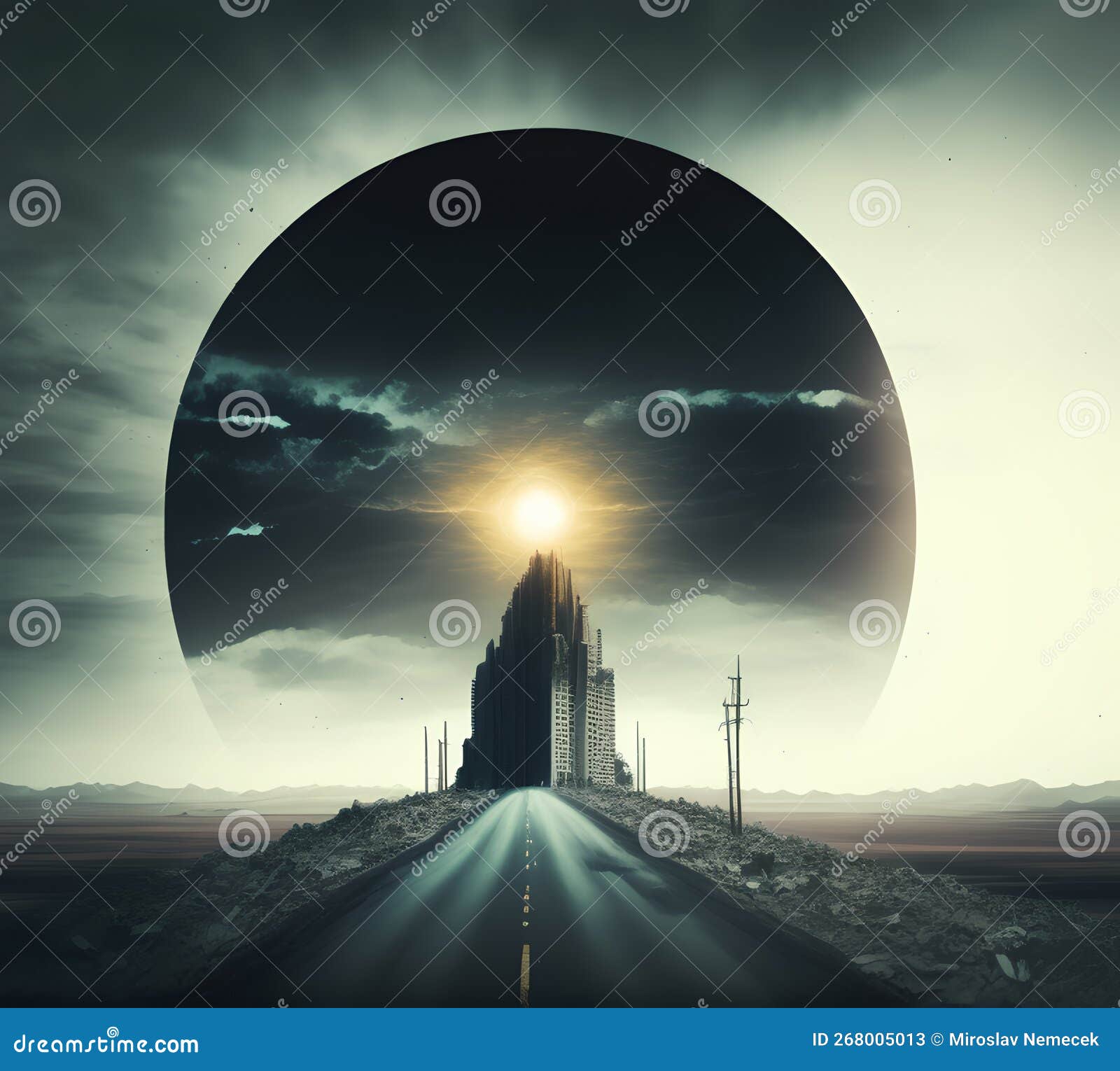 End of the World, Generative AI Illustration Stock Illustration ...