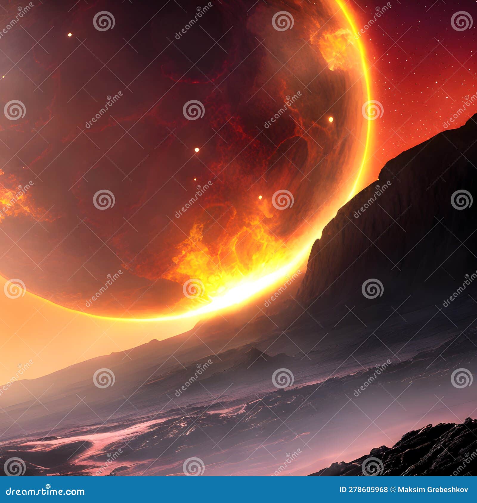 End of the World, Planet Explosion. Generative Ai Stock Illustration ...