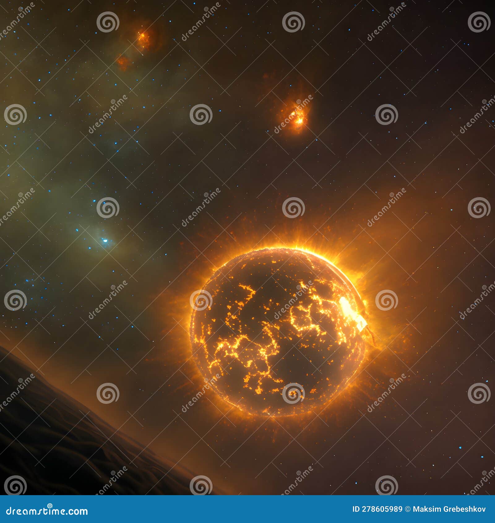 End of the World, Planet Explosion. Generative Ai Stock Illustration ...