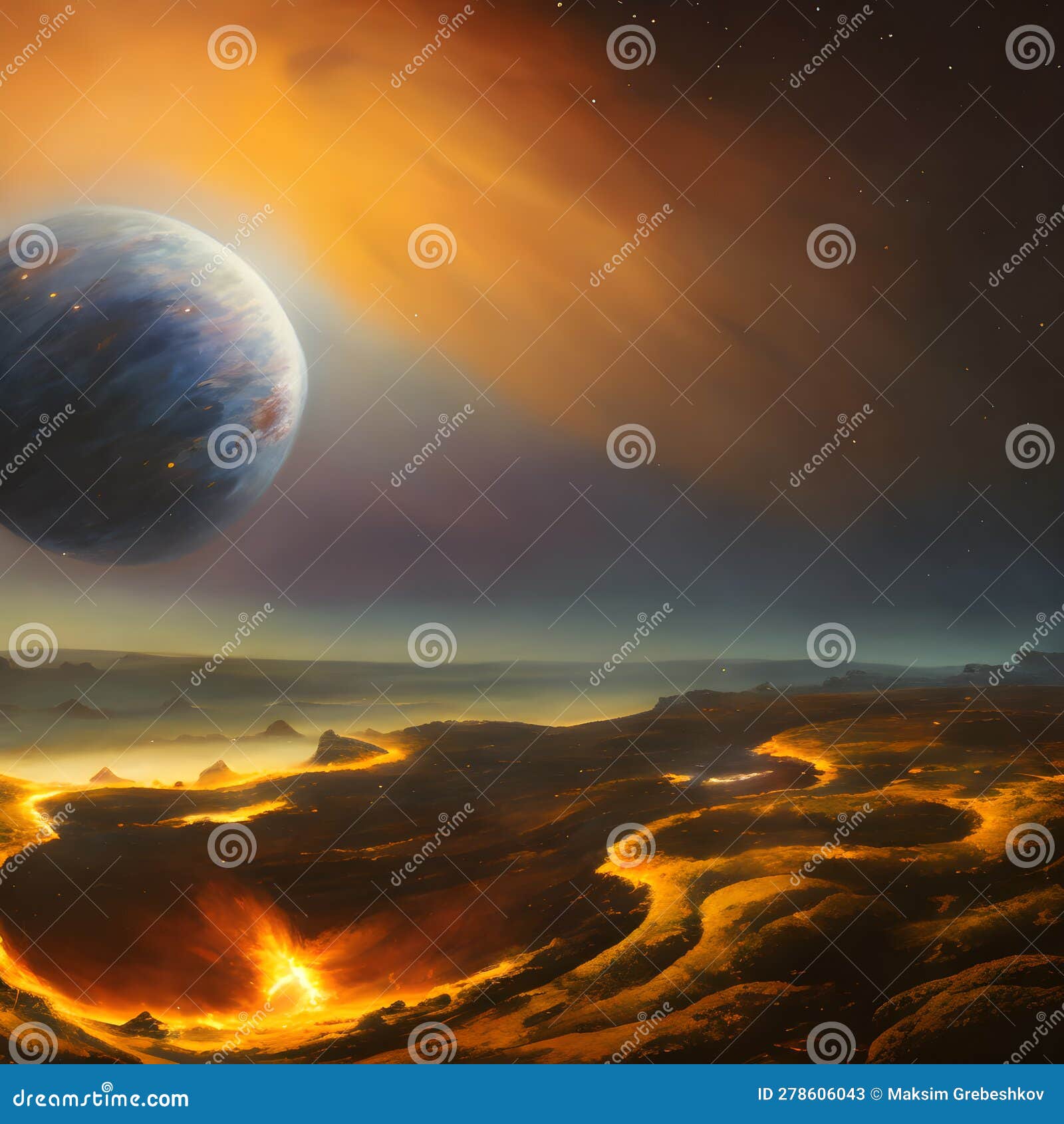 End of the World, Planet Explosion. Generative Ai Stock Illustration ...