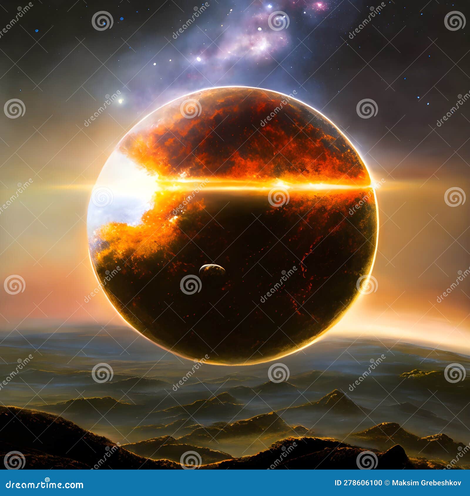End of the World, Planet Explosion. Generative Ai Stock Illustration ...