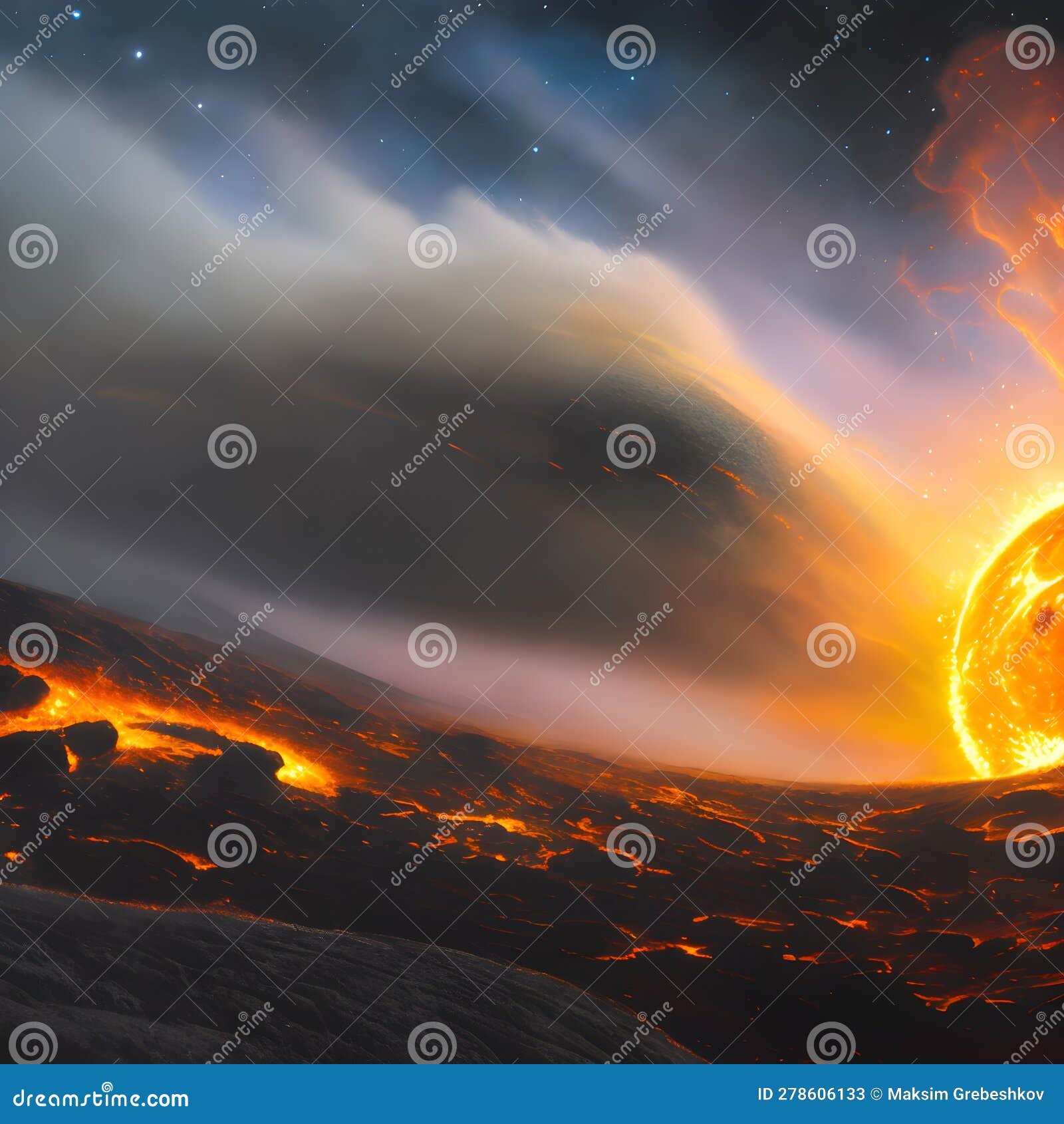 End of the World, Planet Explosion. Generative Ai Stock Illustration ...