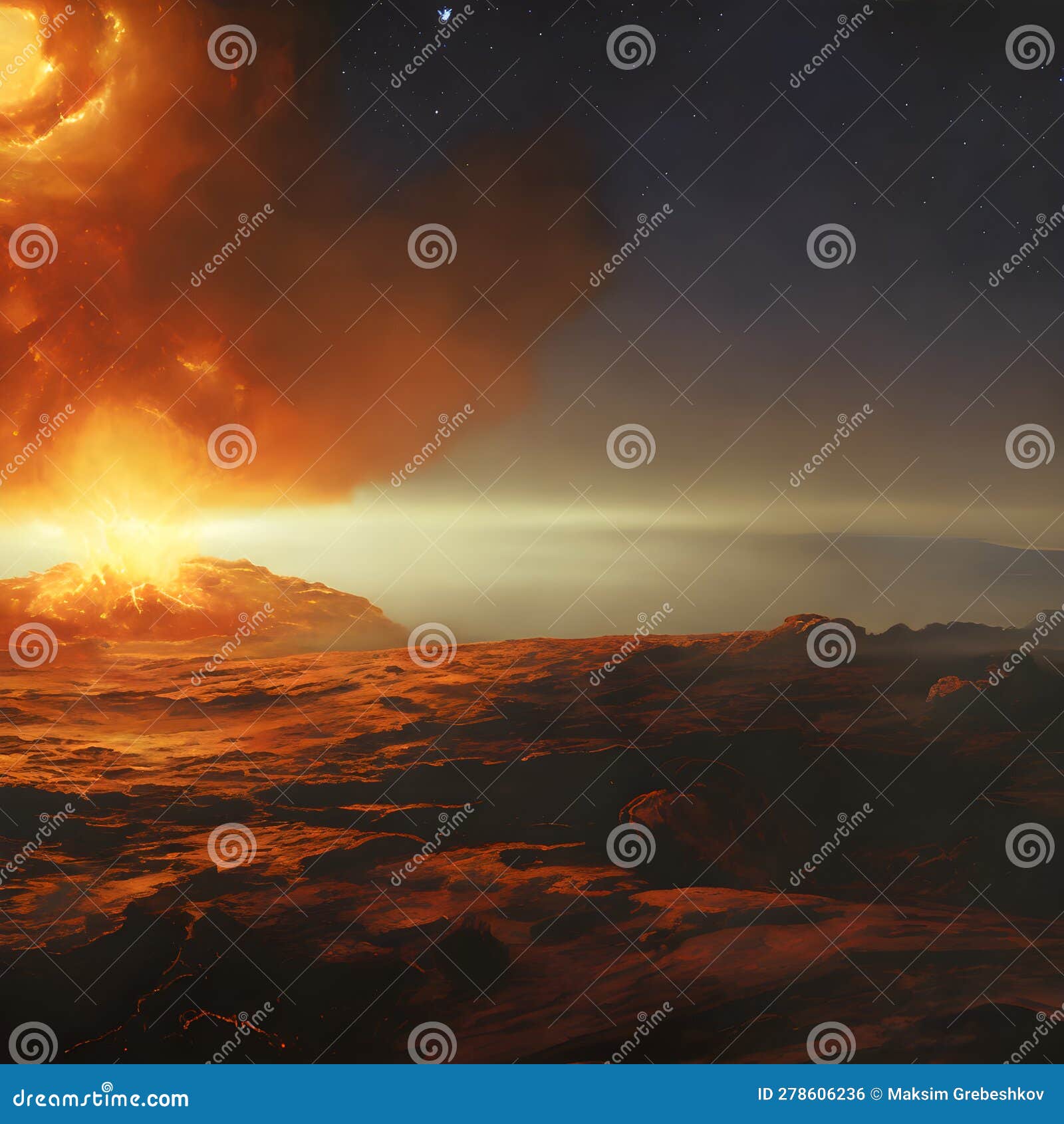 End of the World, Planet Explosion. Generative Ai Stock Illustration ...