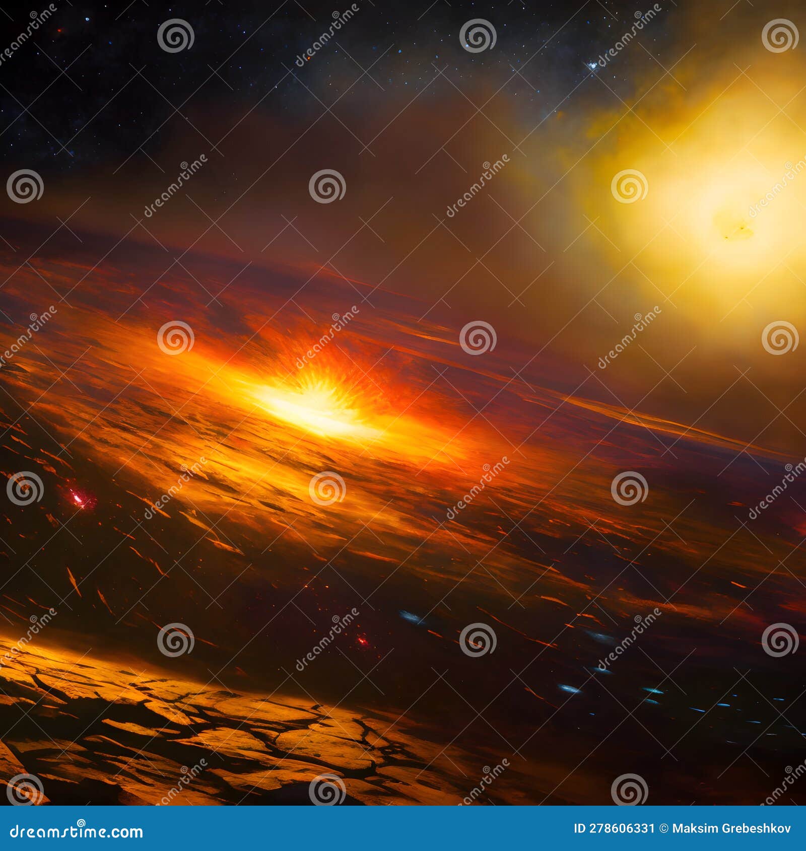 End of the World, Planet Explosion. Generative Ai Stock Illustration ...