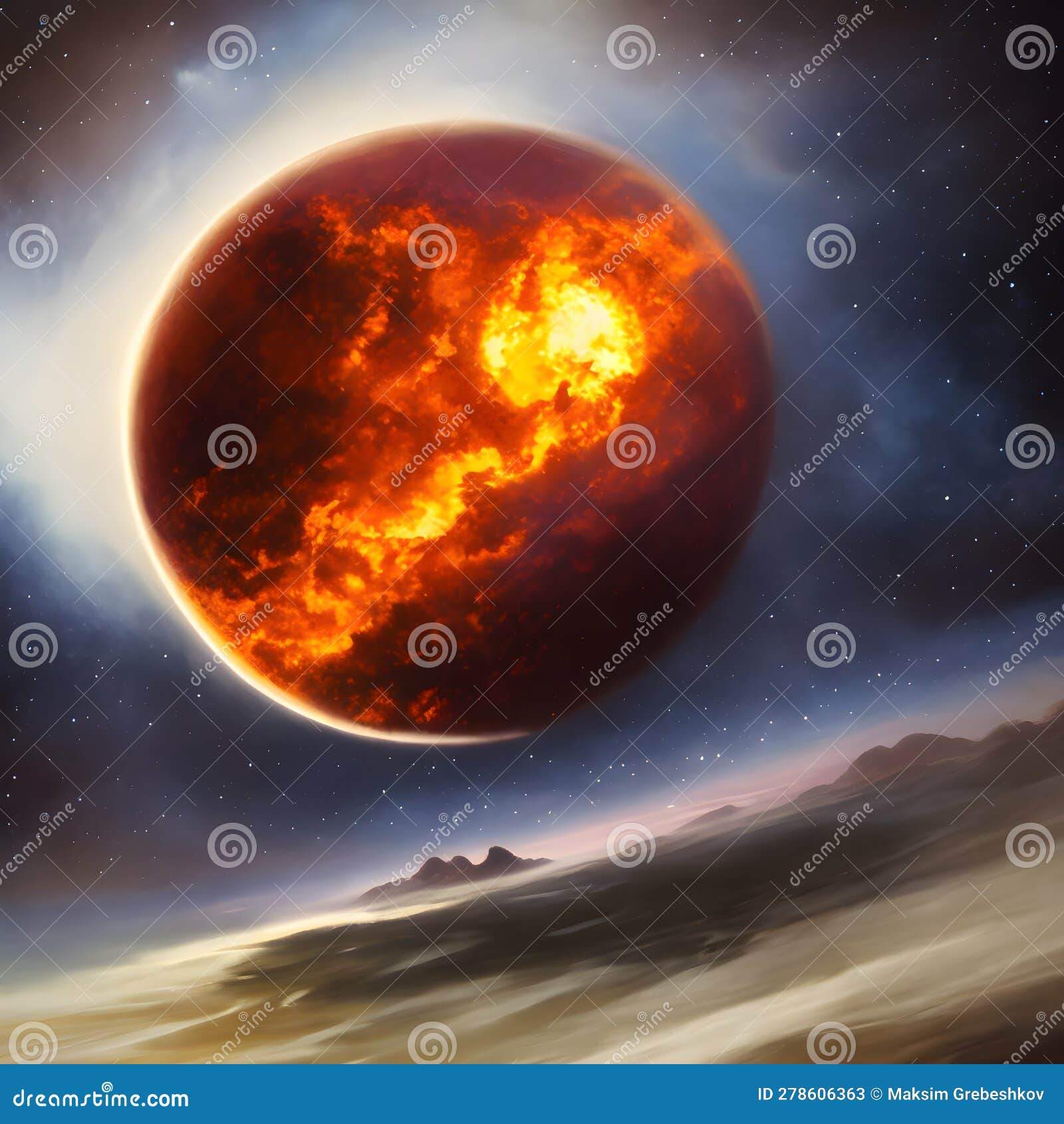 End of the World, Planet Explosion. Generative Ai Stock Illustration ...