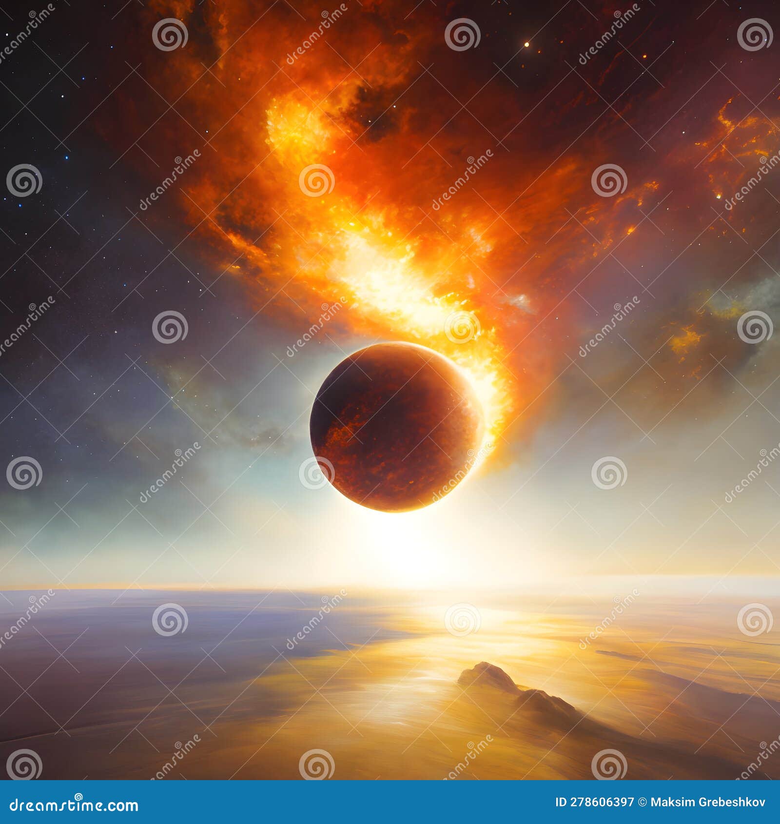 End of the World, Planet Explosion. Generative Ai Stock Illustration ...