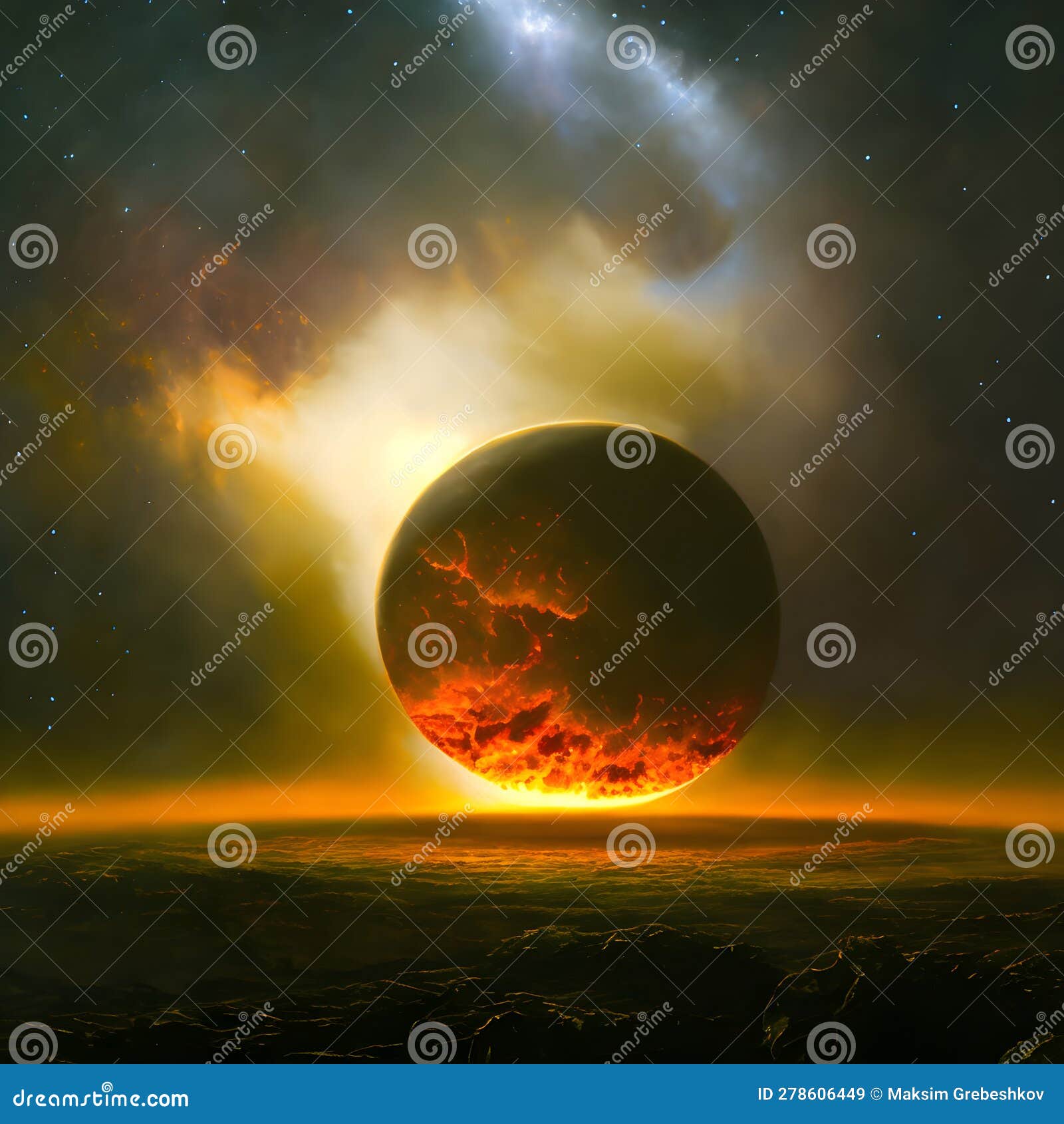 End of the World, Planet Explosion. Generative Ai Stock Illustration ...