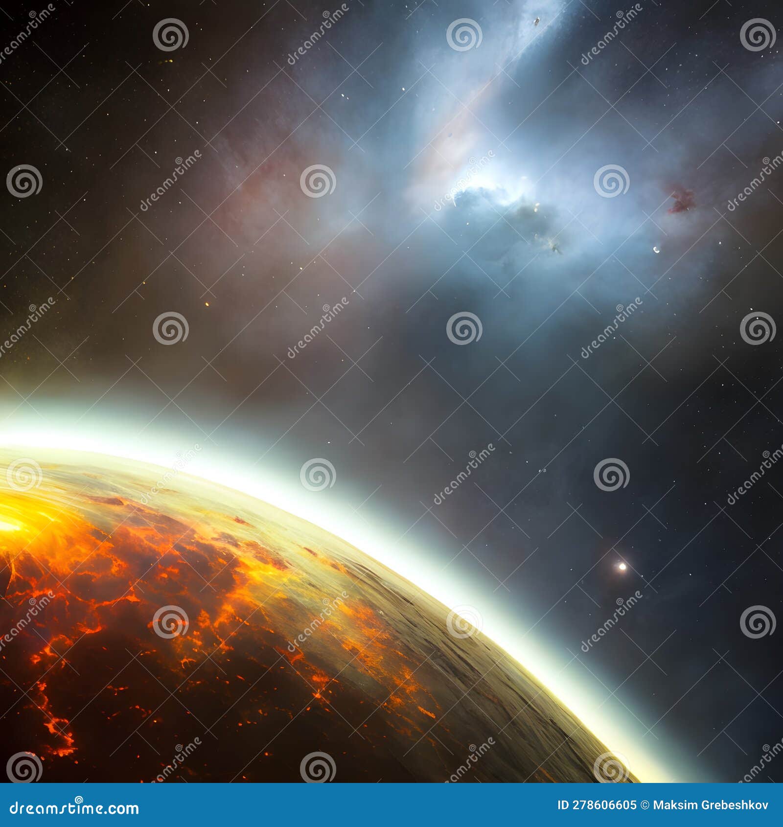 End of the World, Planet Explosion. Generative Ai Stock Illustration ...