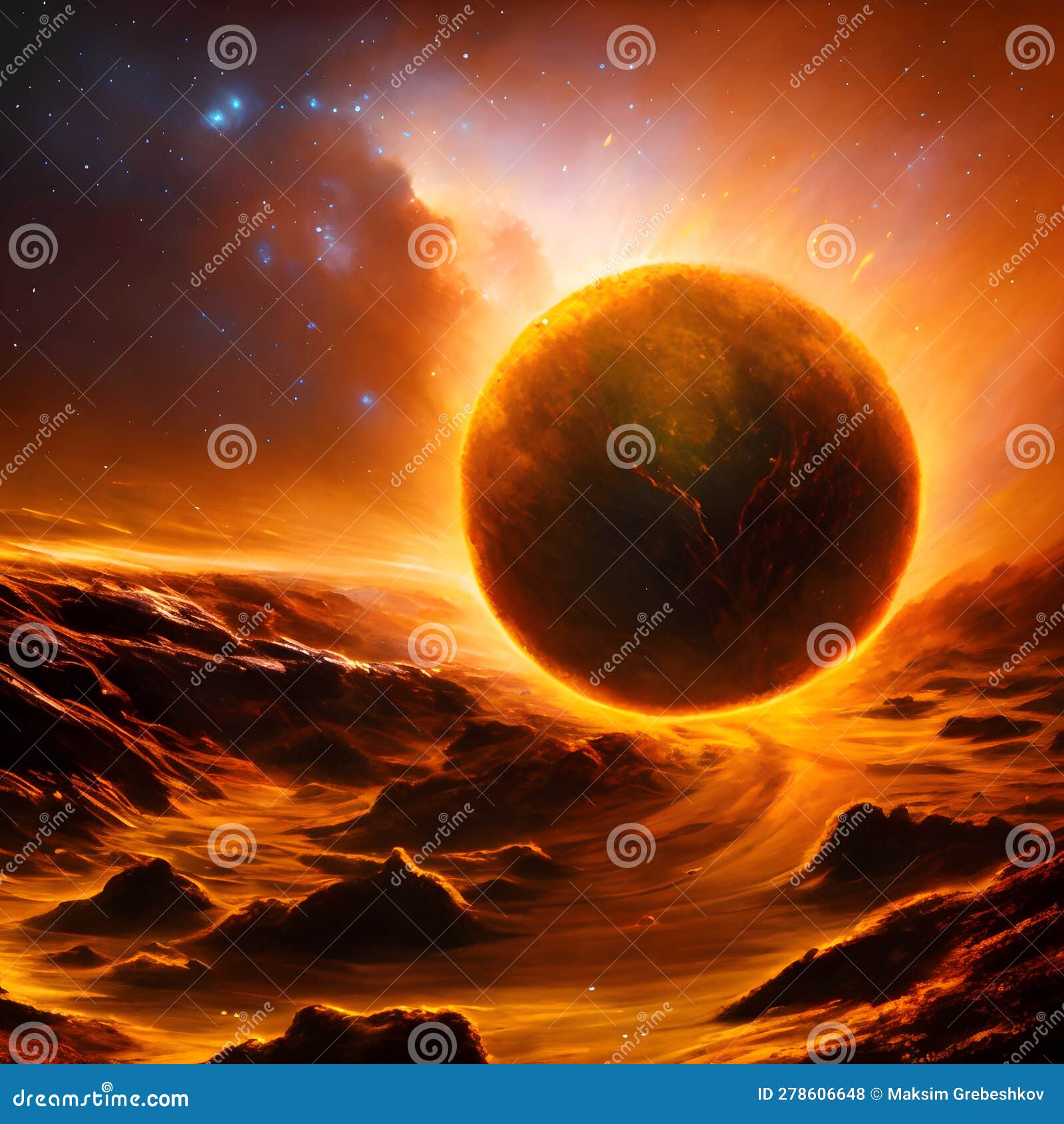 End of the World, Planet Explosion. Generative Ai Stock Illustration ...