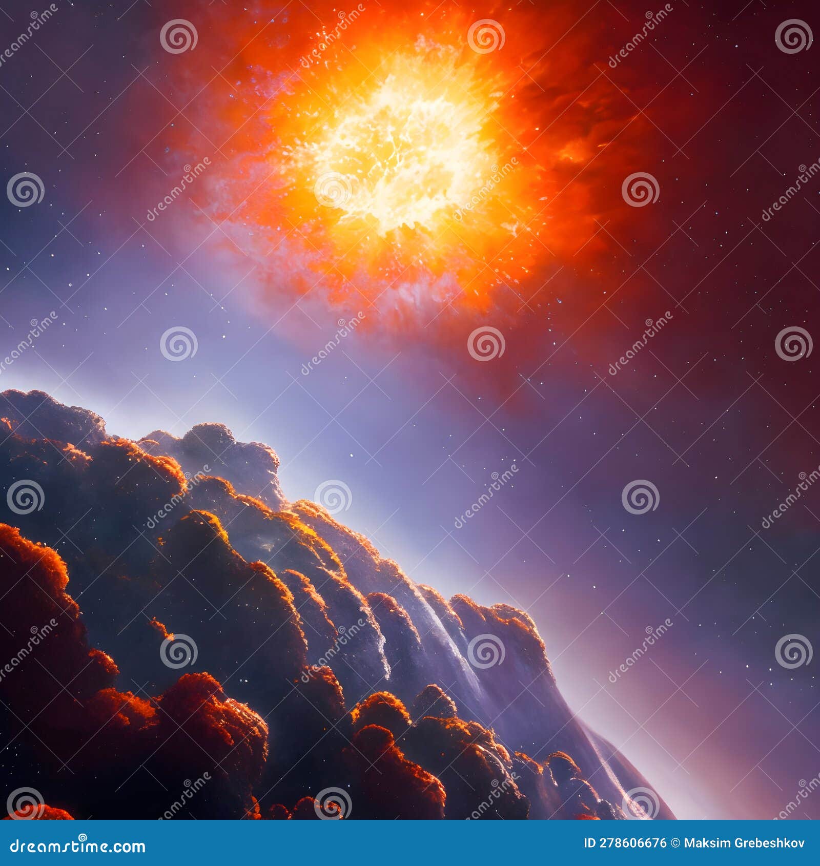 End of the World, Planet Explosion. Generative Ai Stock Illustration ...