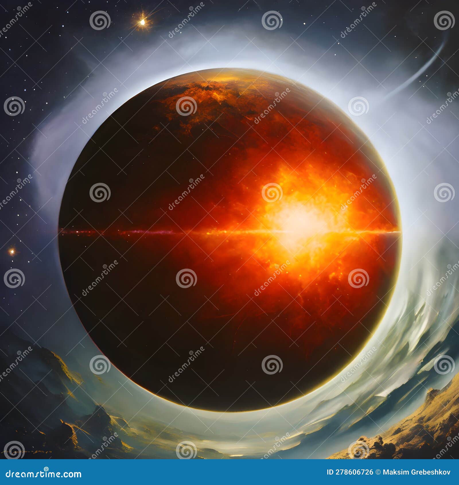 End of the World, Planet Explosion. Generative Ai Stock Illustration ...