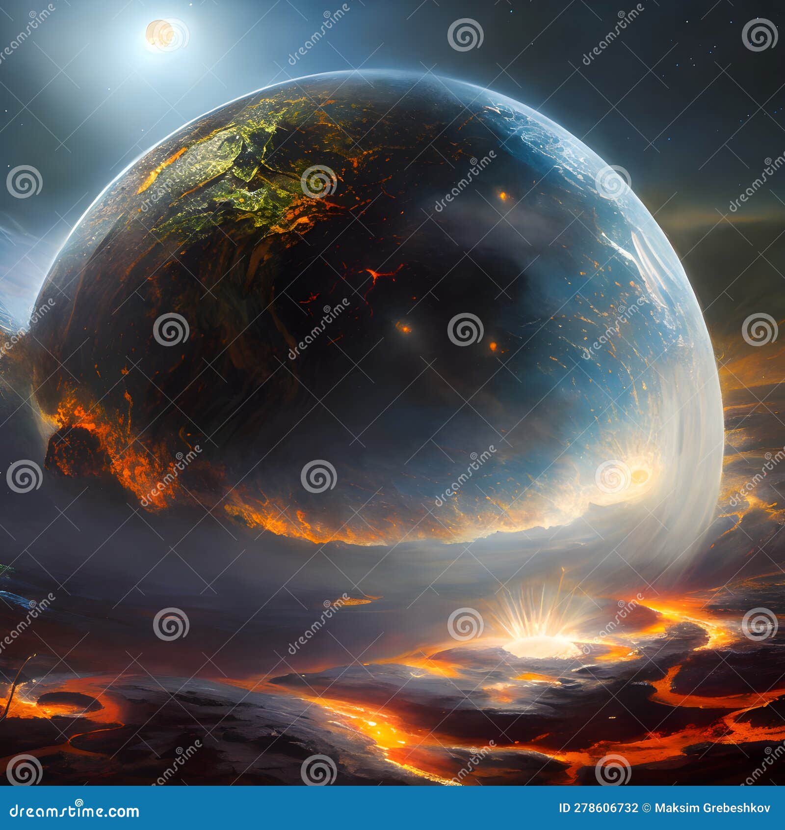 End of the World, Planet Explosion. Generative Ai Stock Illustration ...