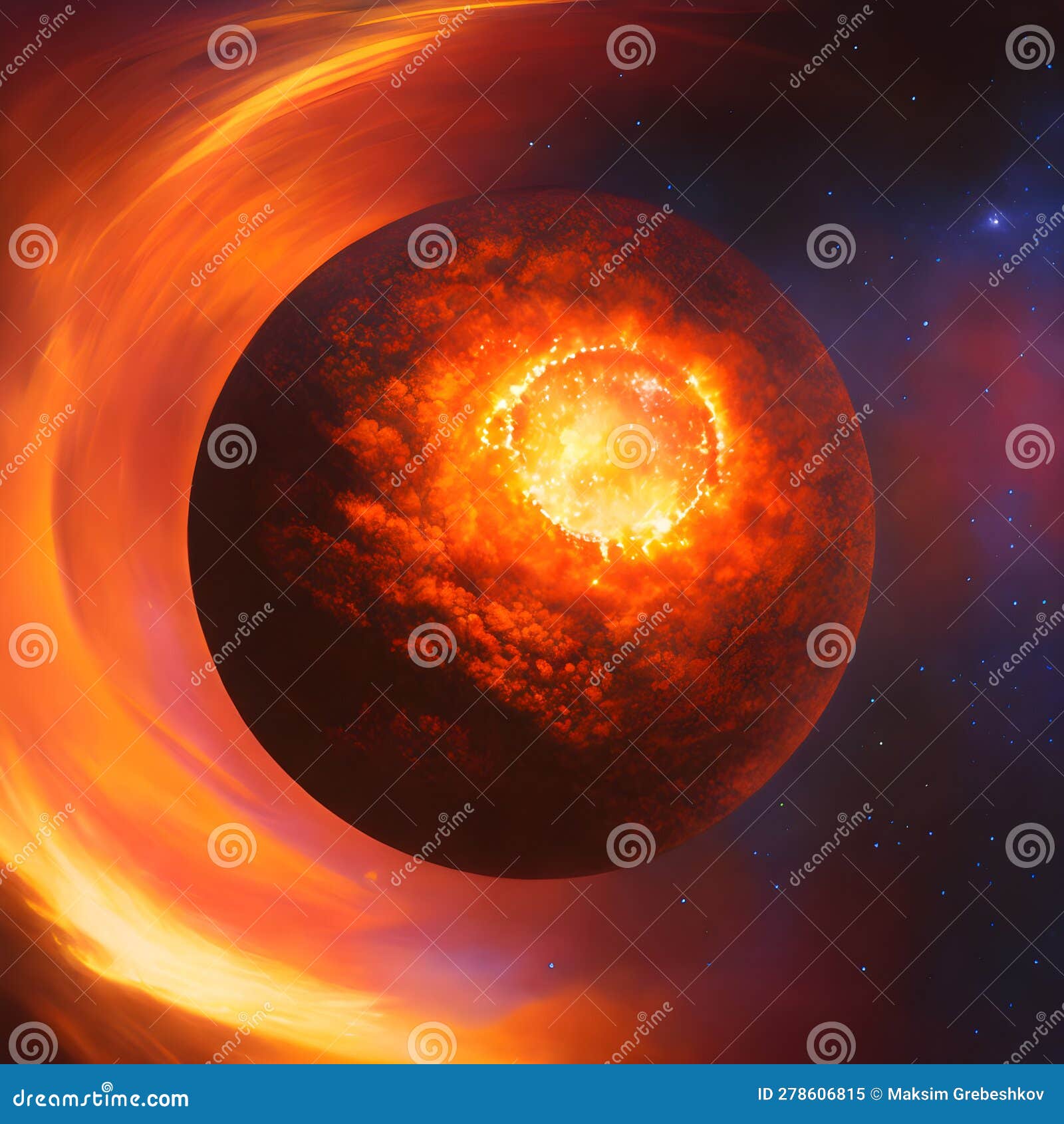End of the World, Planet Explosion. Generative Ai Stock Illustration ...