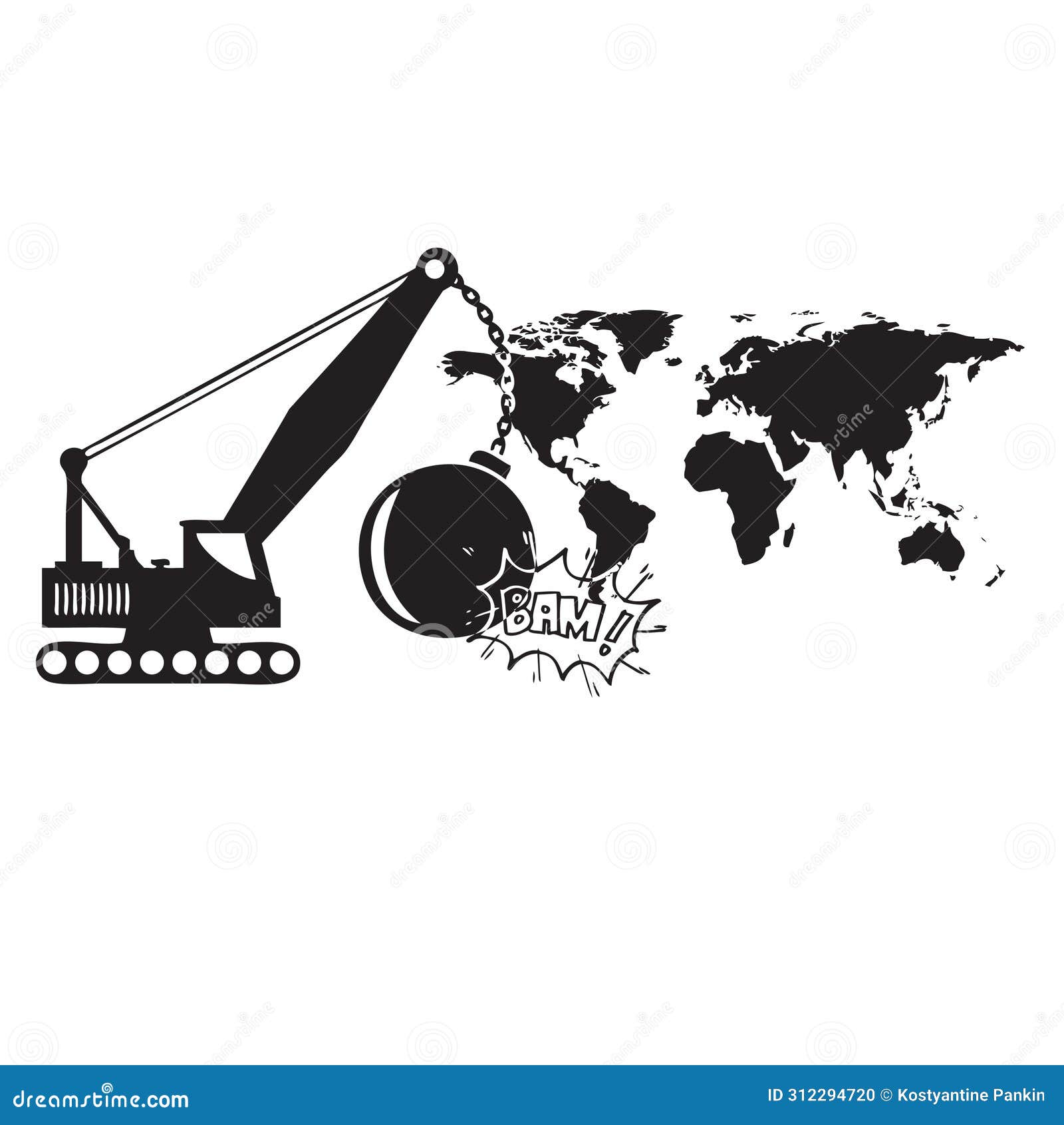 End of World stock vector. Illustration of demolition - 312294720