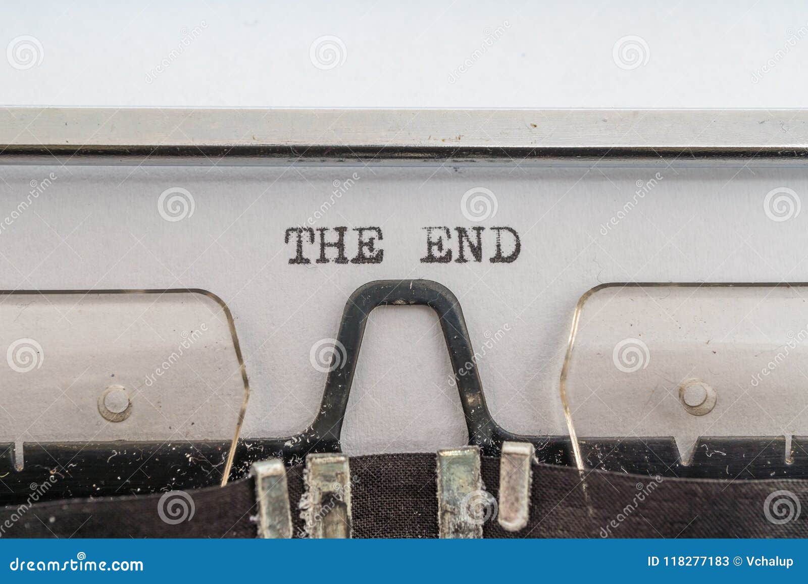 The End is Written on Paper with Typewriter Stock Image - Image of ...