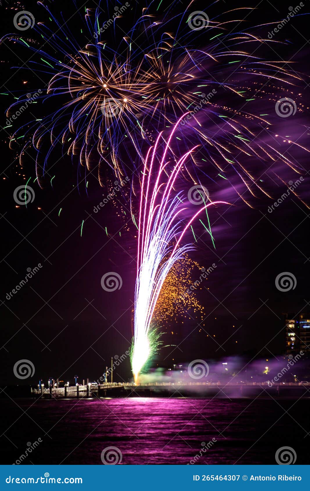 2022-23 End of the Year Firewoks Stock Image - Image of black, bright ...