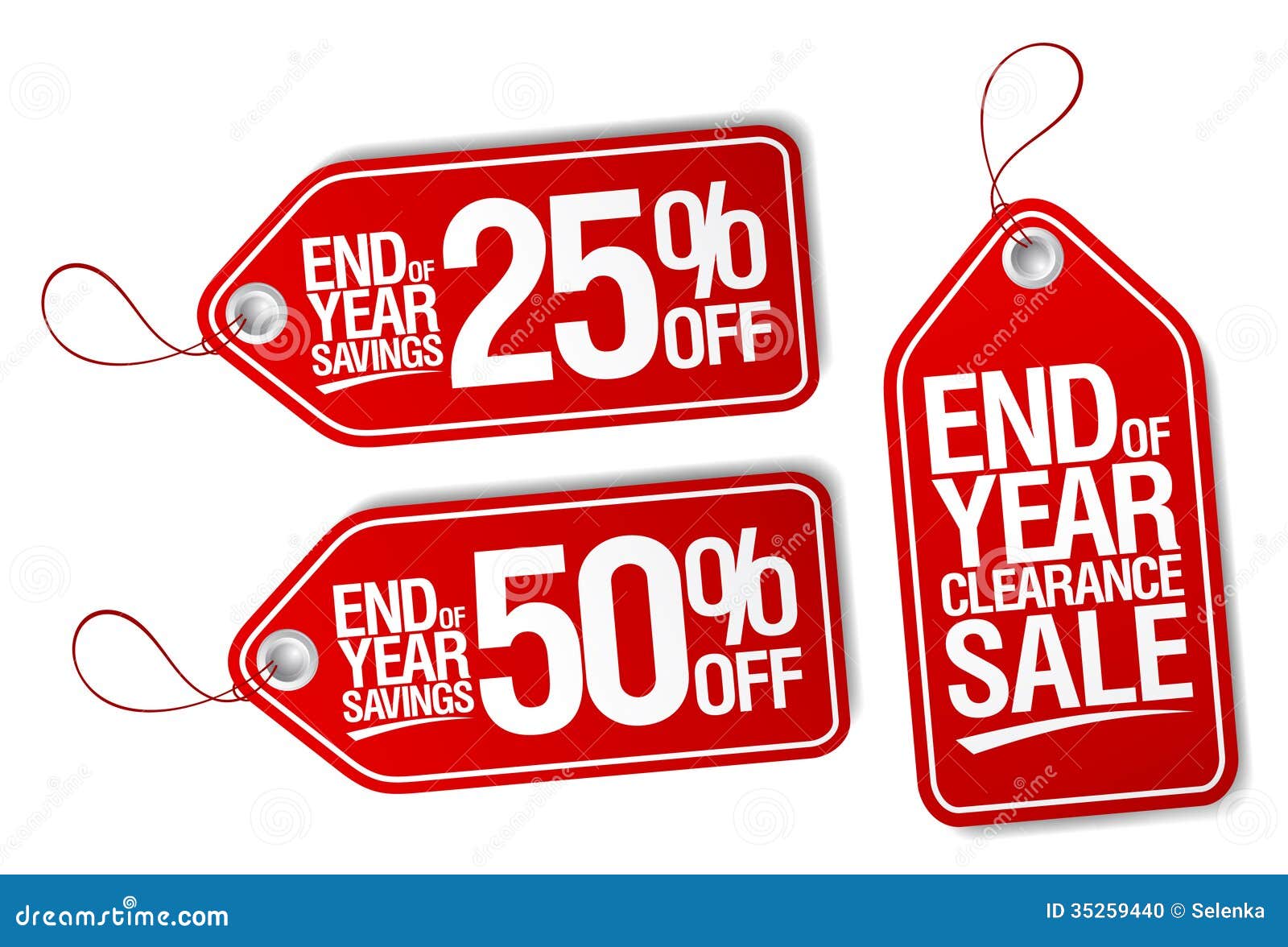 End Of Year Savings Labels Set. Vector Illustration | CartoonDealer.com ...