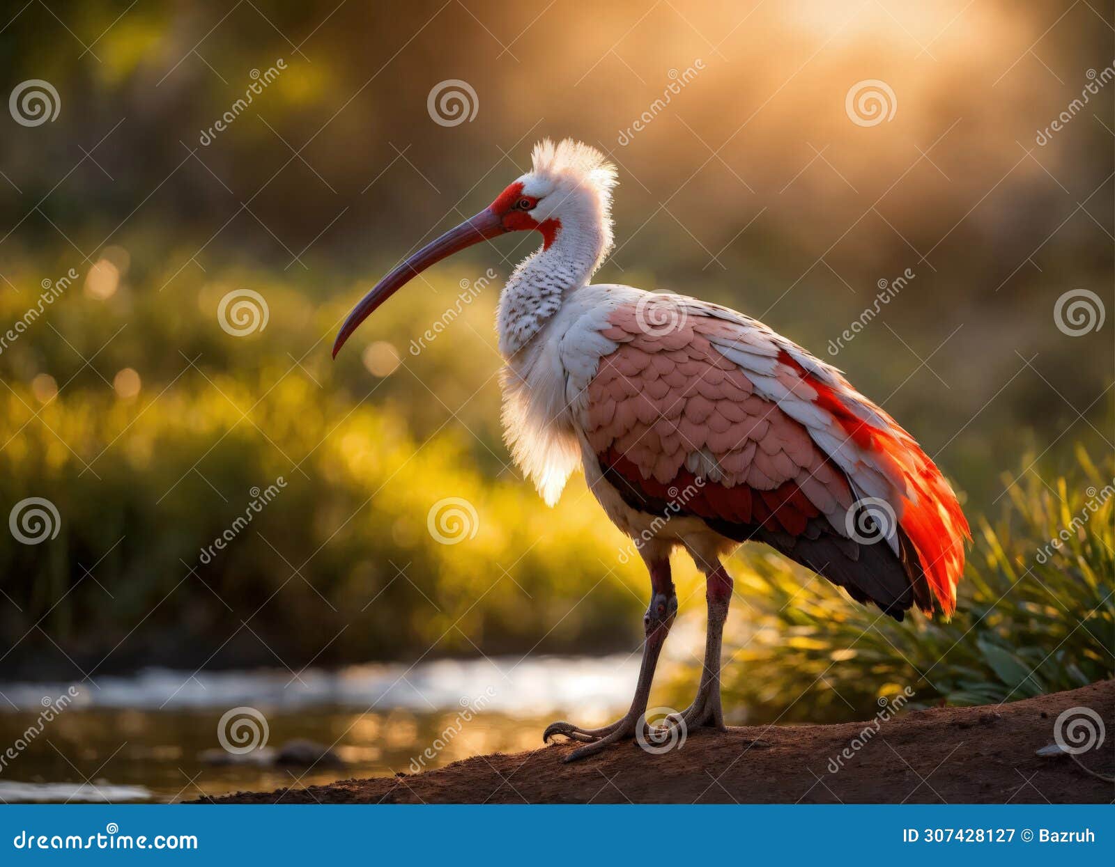Endangered Crested Ibis Nipponia Nippon Endangered Species Stock ...