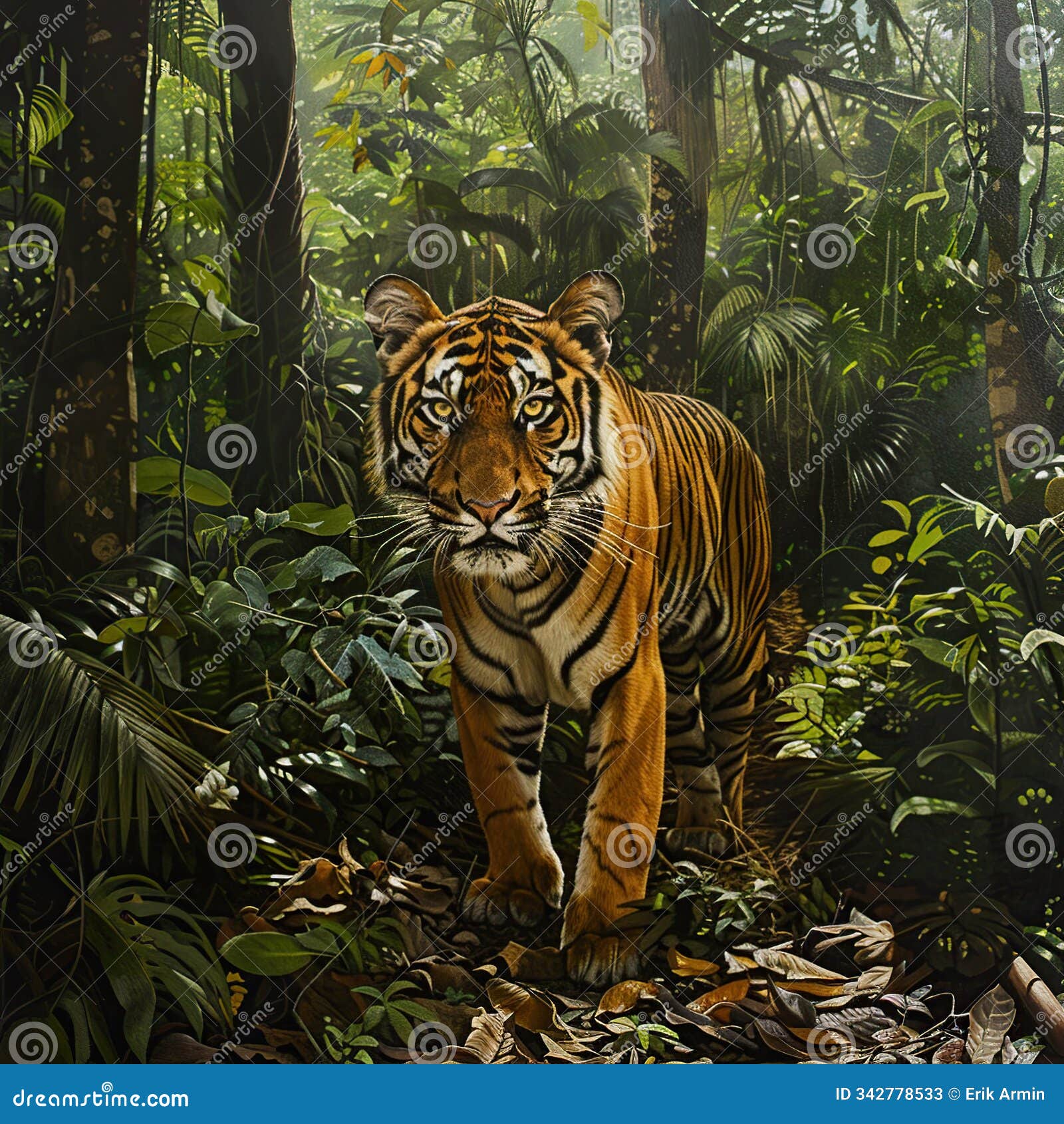 Endangered Malayan Tiger in the Dense Jungles of Malaysia Stock ...