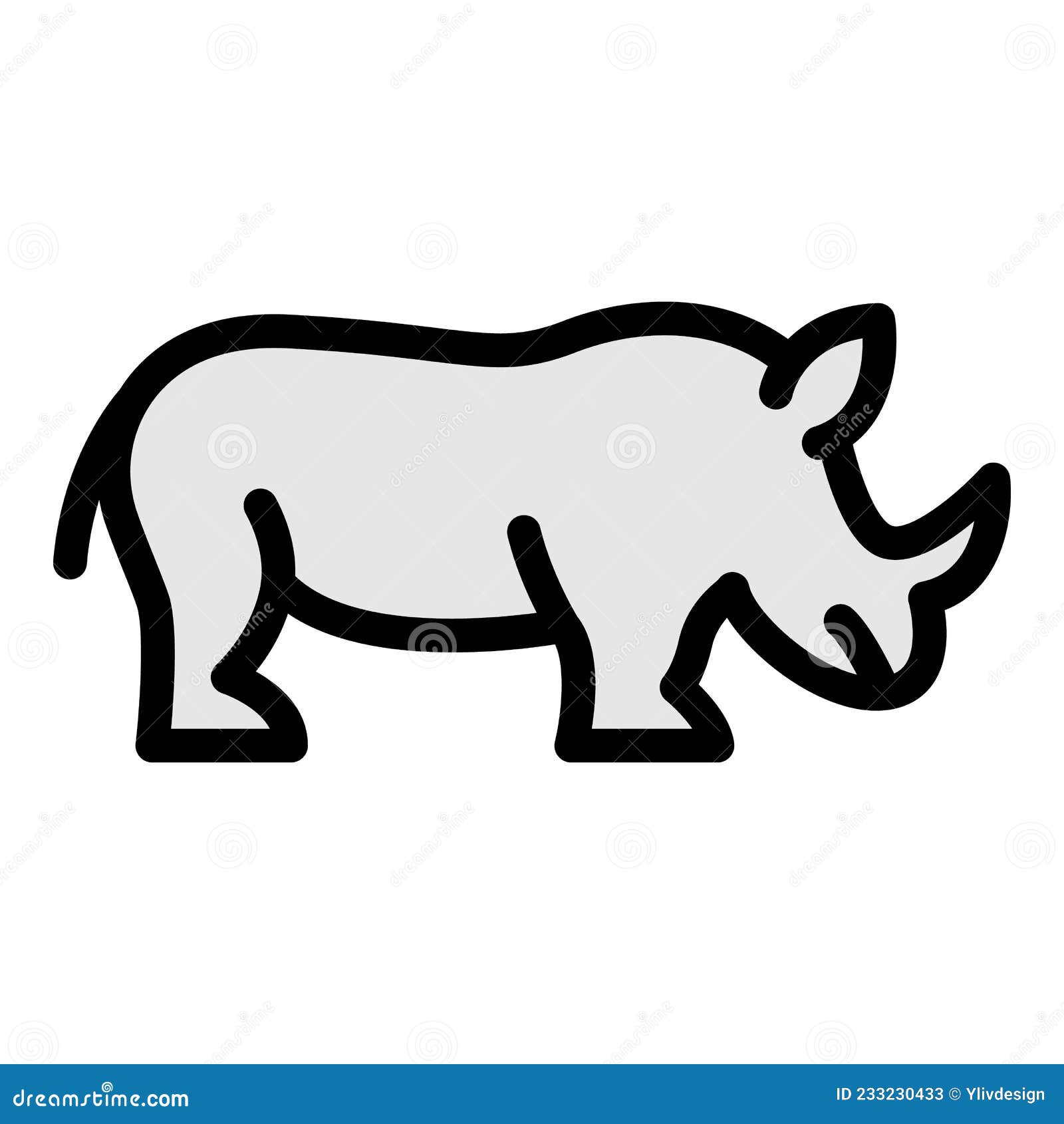 Endangered Rhino Icon Color Outline Vector Stock Vector - Illustration ... Endangered Rhino Icon Color Outline Vector Stock Vector - Illustration ...