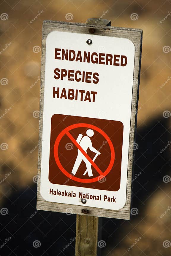 Endangered species sign. stock photo. Image of photograph - 2045230