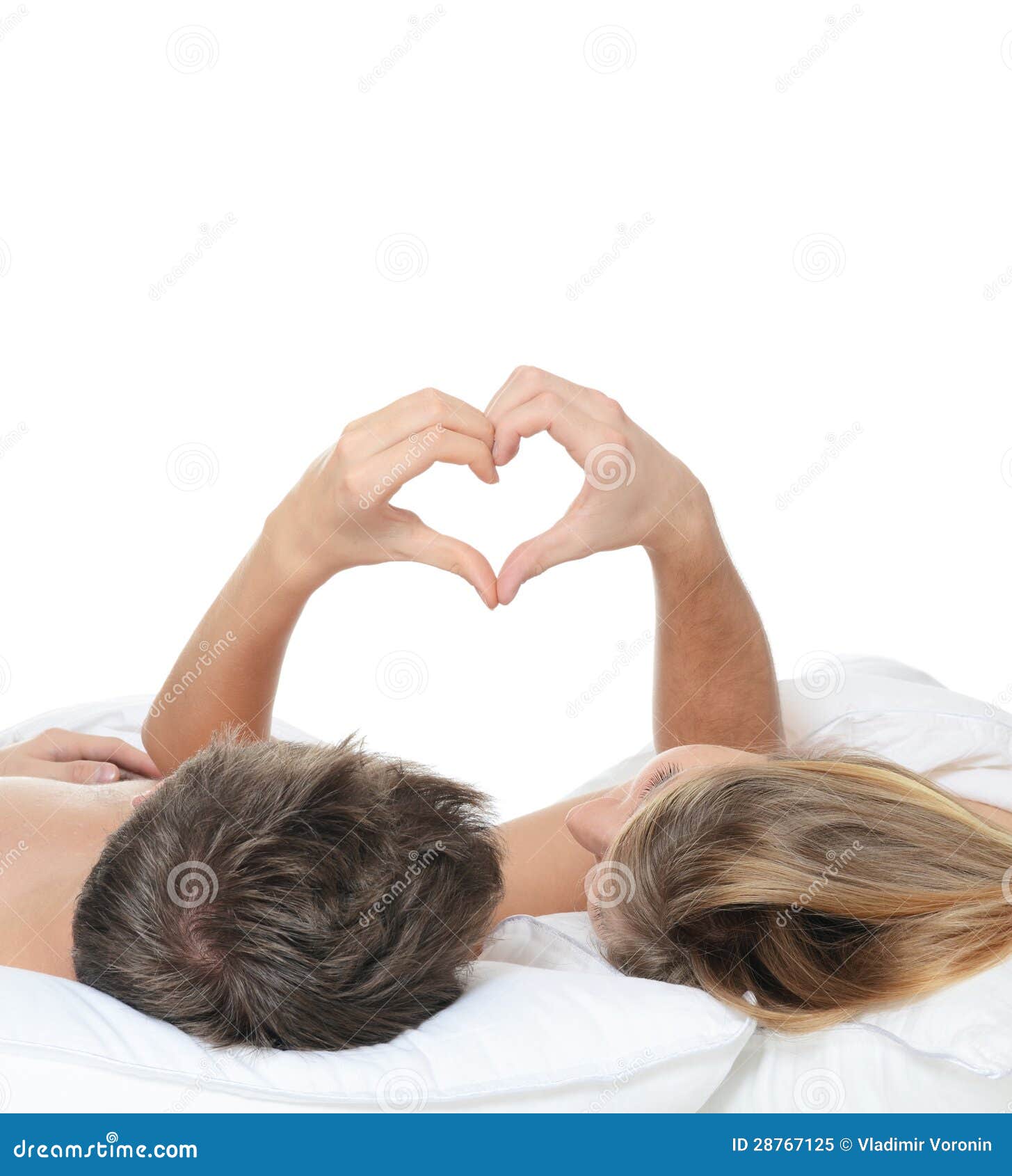 Endechas Hermosas De Los Pares En Una Cama Imagen de archivo - Imagen ...